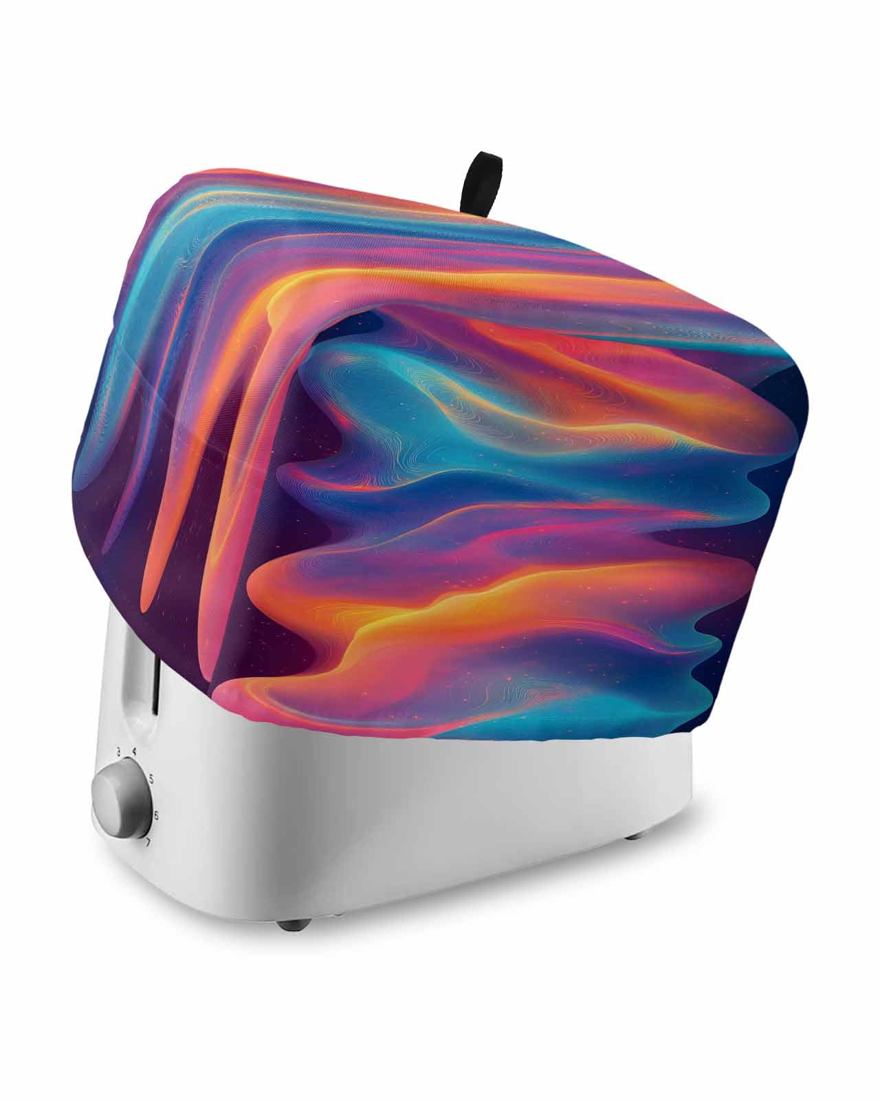 Fsddascl Orange Blue Pink Moire Toaster Cover 2 Slice, Small Kitchen Appliance Covers, Modern ...