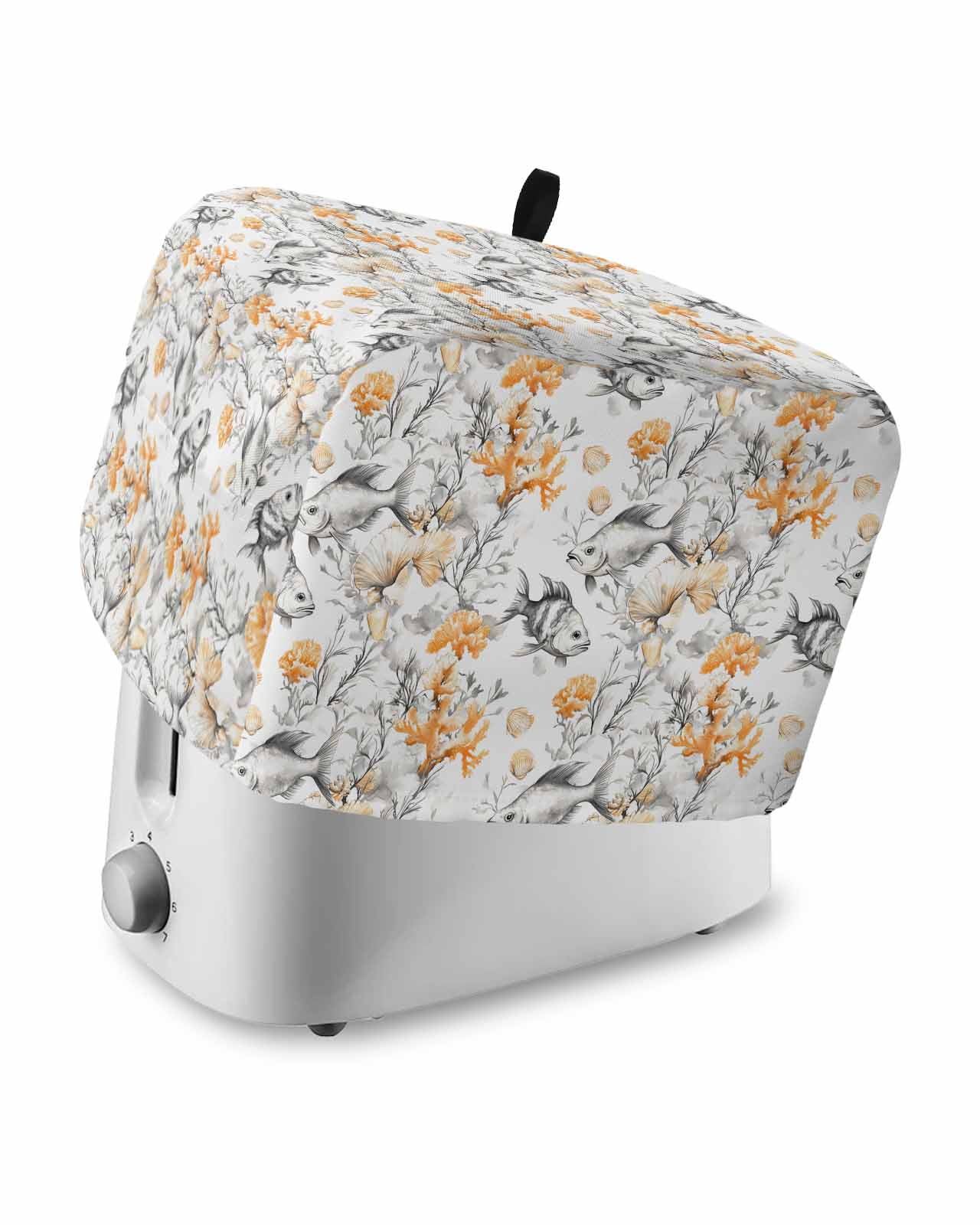 Fsddascl Orange Gray Coral Toaster Cover 2 Slice, Small Kitchen ...