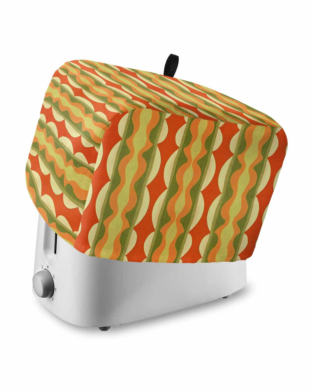 Fsddascl Orange Green Geometric Small Toaster Cover 2 Slice, Kitchen ...
