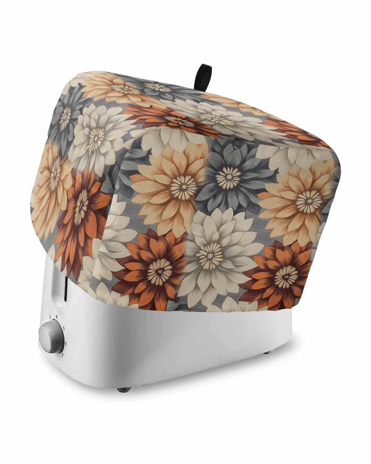 Fsddascl Orange Grey Dahlia Toaster Cover 2 Slice, Small Kitchen ...