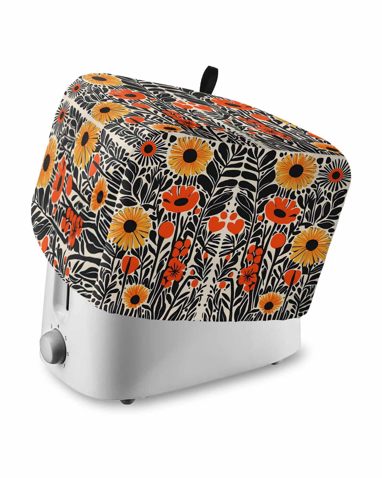 Fsddascl Orange Yellow Black Toaster Cover 2 Slice, Small Kitchen ...