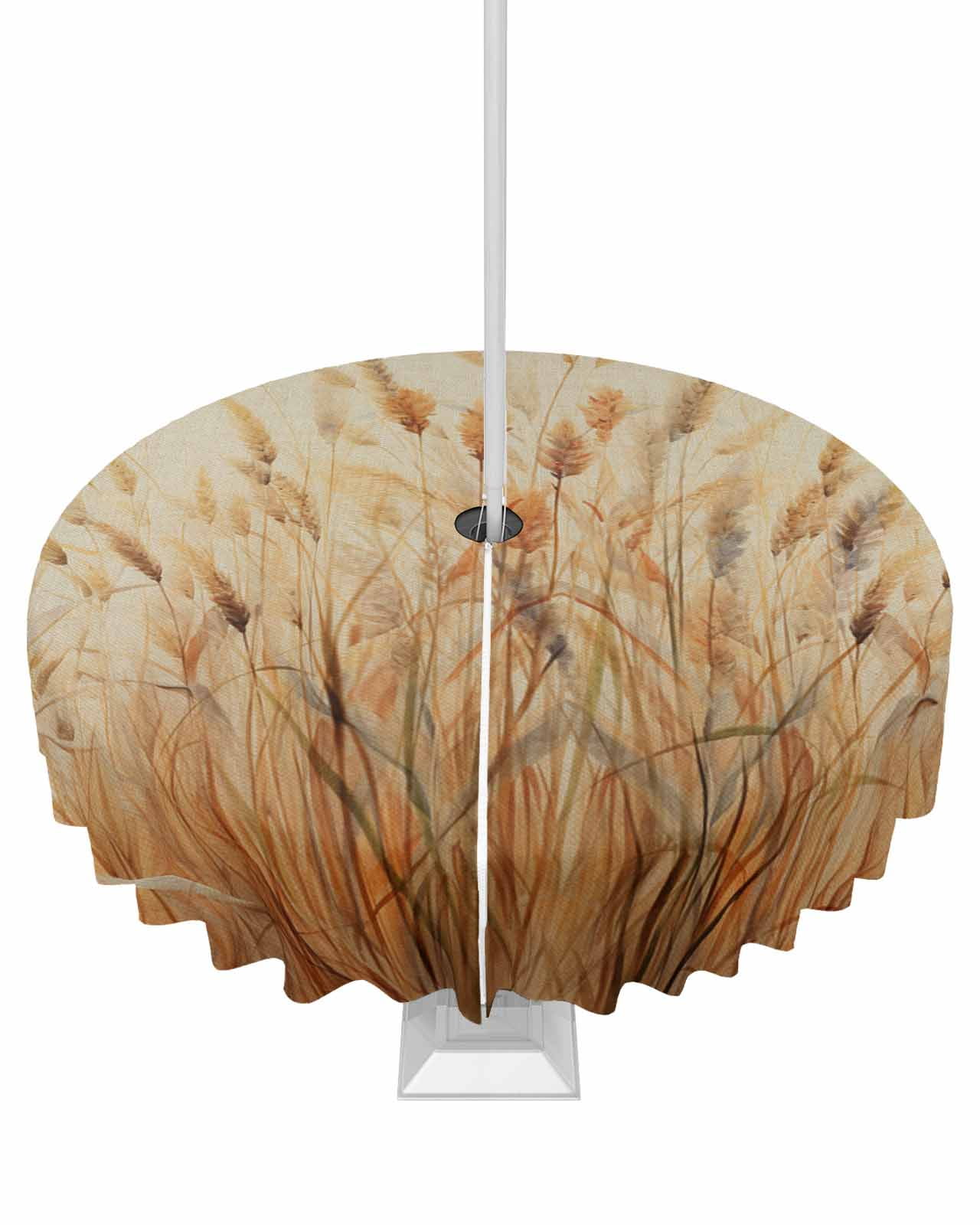 Fsddascl Pastoral Reed Outdoor Tablecloth - 60 Inch Round Dining Table ...
