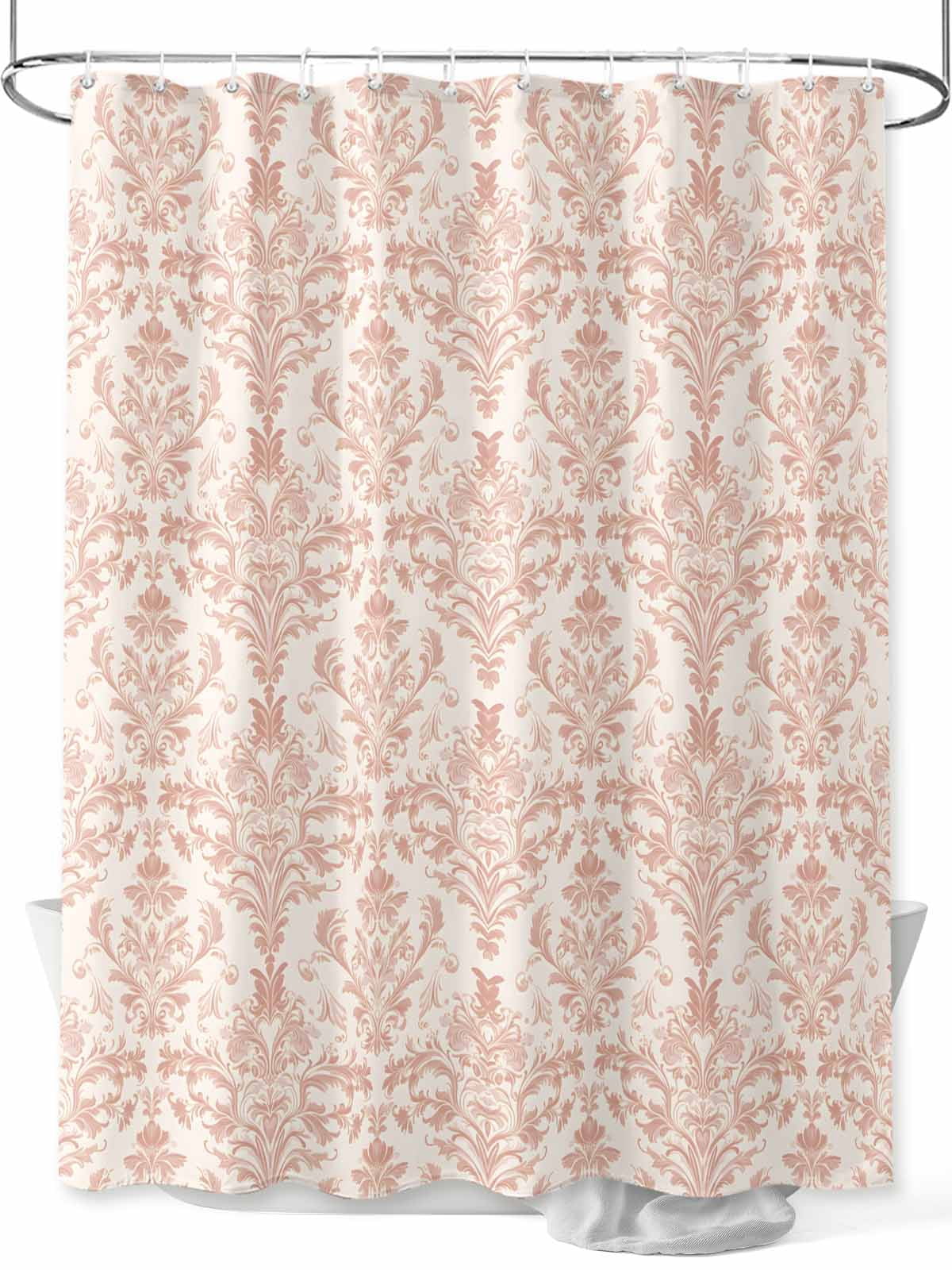 Fsddascl Pink Flowers Shower Curtain Set - 66" x 72" Washable Bathtub ...