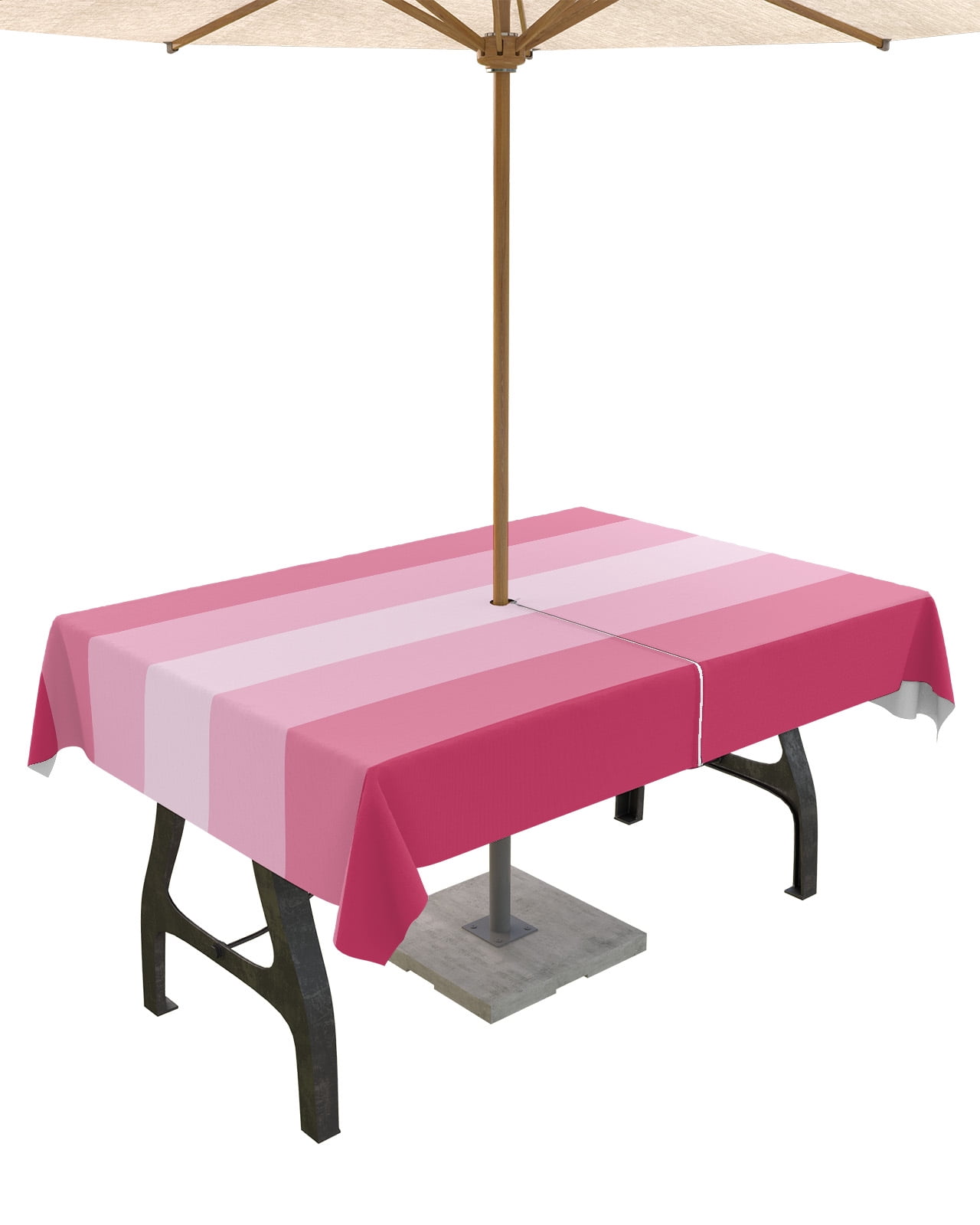 Fsddascl Pink Ombre Outdoor Tablecloth - 60x102 Inch Rectangle Dining ...