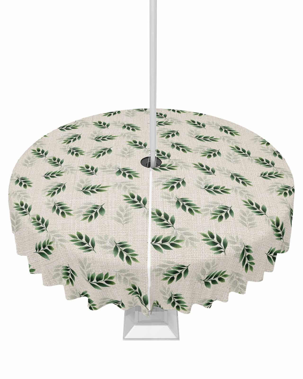 Fsddascl Plant Leaf Outdoor Tablecloth - 60 Inch Round Dining Table ...