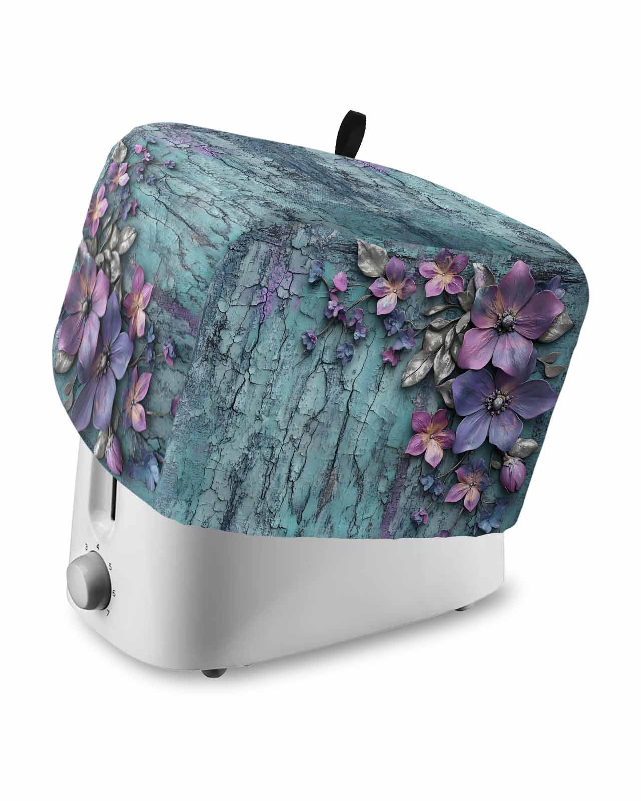 Fsddascl Purple Floral Toaster Cover 2 Slice, Small Kitchen Appliance ...