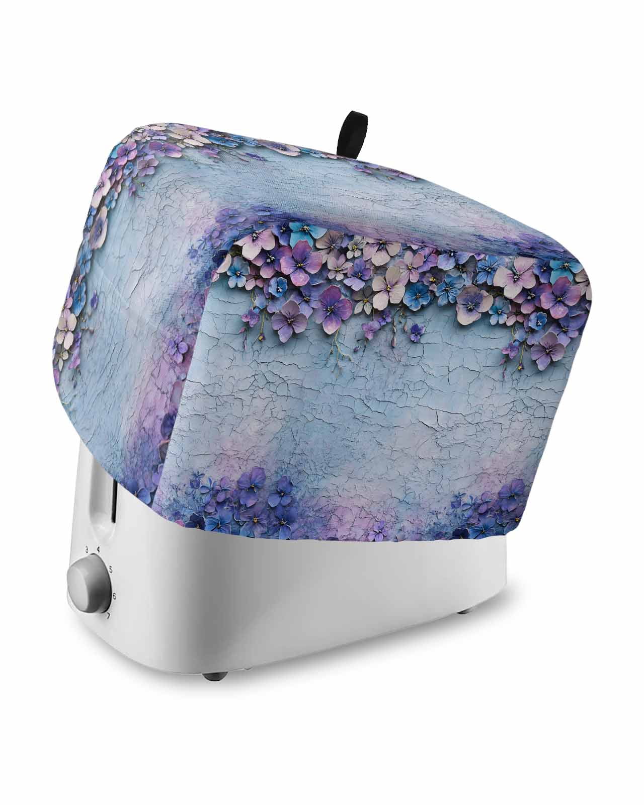 Fsddascl Purple Flowers Small Toaster Cover 2 Slice, Kitchen Appliance ...