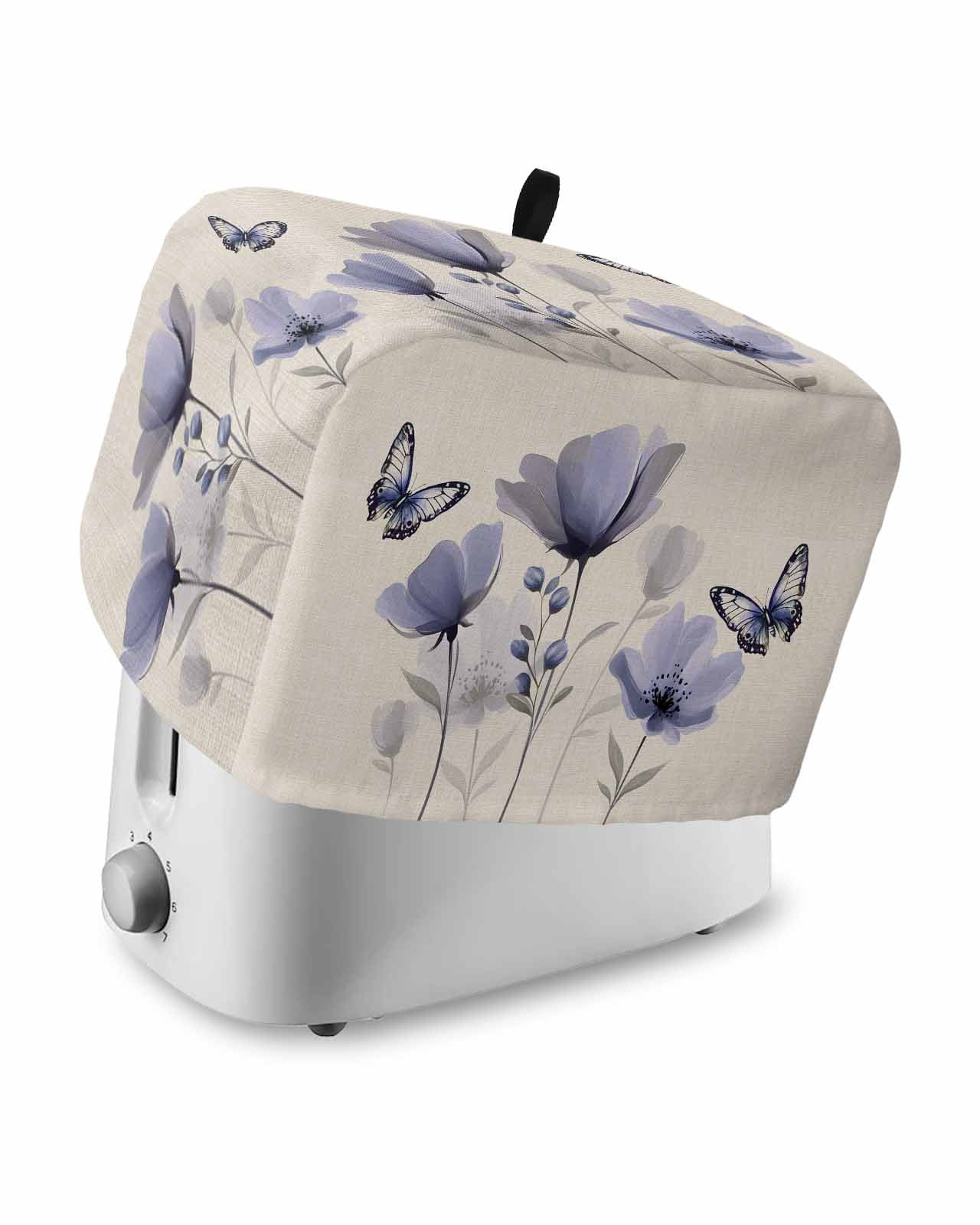 Fsddascl Purple Flowers Toaster Cover 2 Slice, Small Kitchen Appliance ...