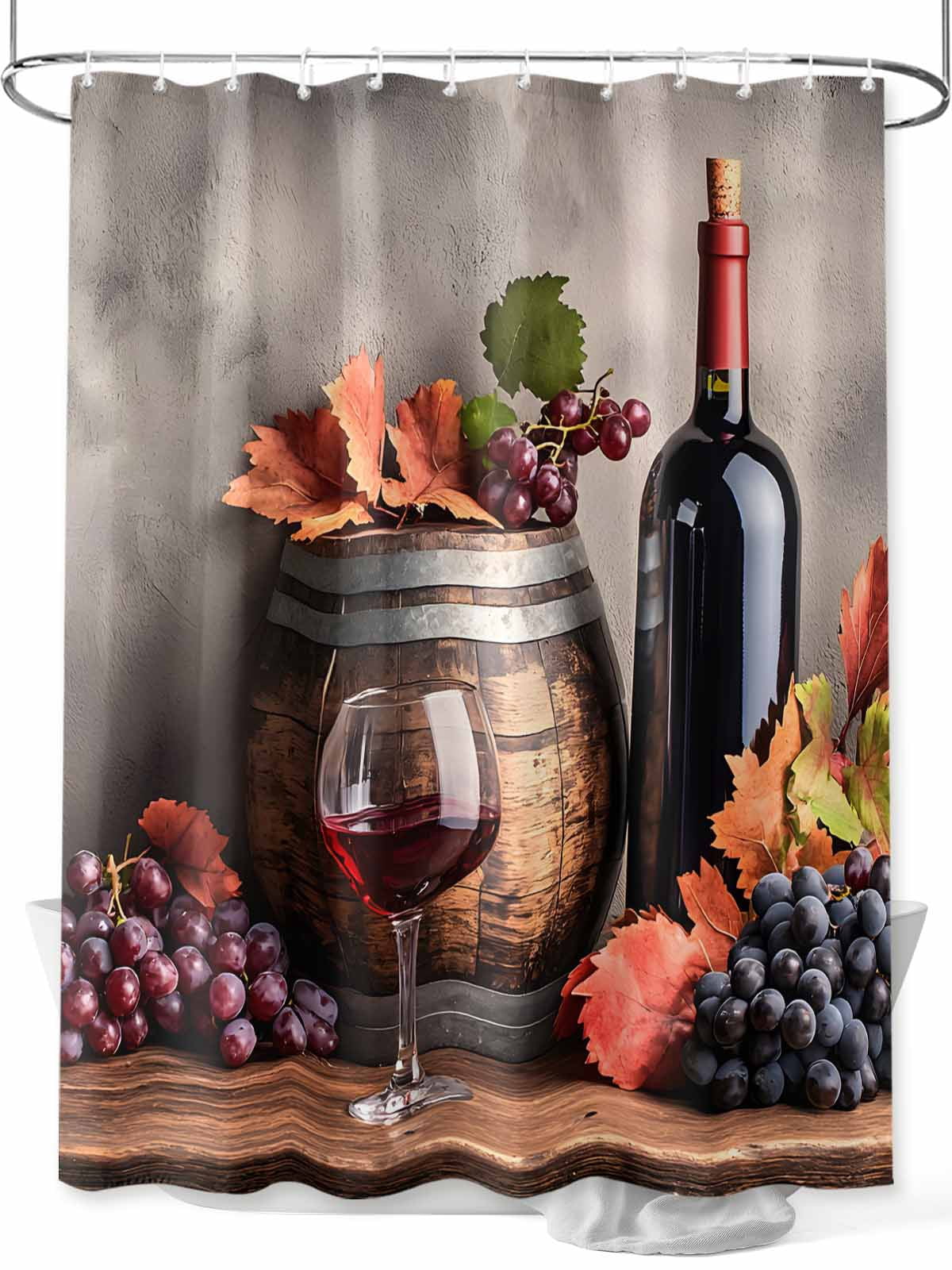 Fsddascl Purple Grapes Farmhouse Shower Curtain Set - 60" x 72 ...