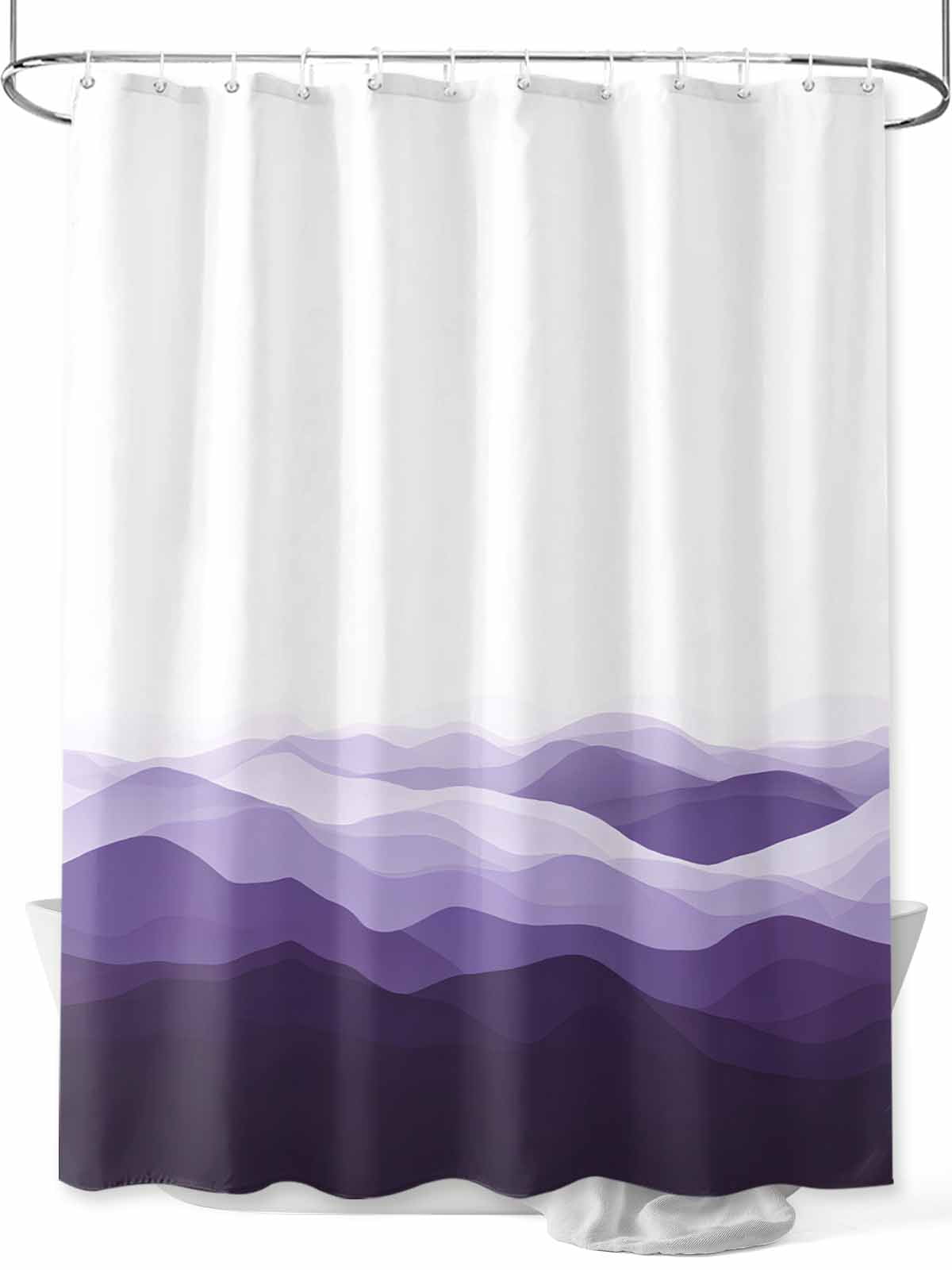 Fsddascl Purple Ombre Shower Curtain Set - 60" x 72" Washable Bathtub ...