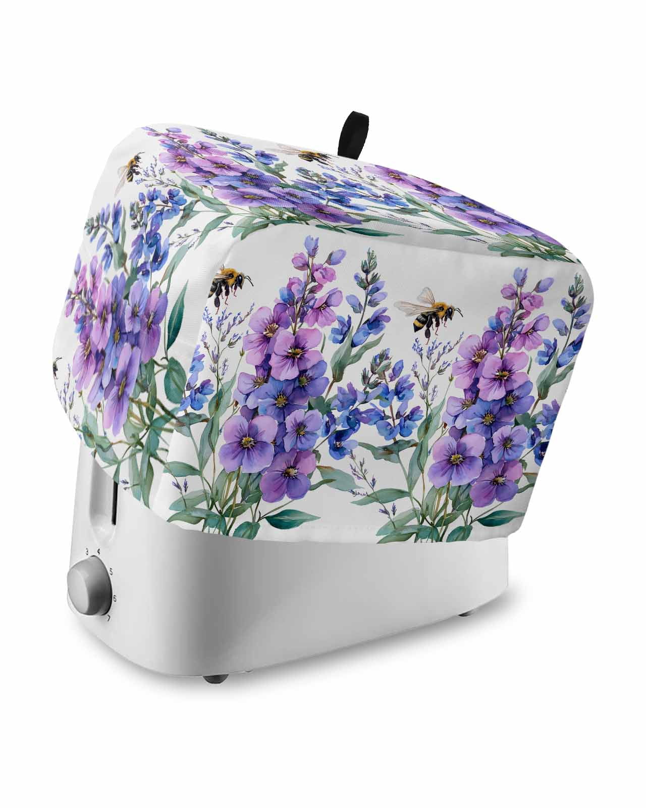 Fsddascl Purple Spring Floral Toaster Cover 4 Slice, Large Kitchen ...