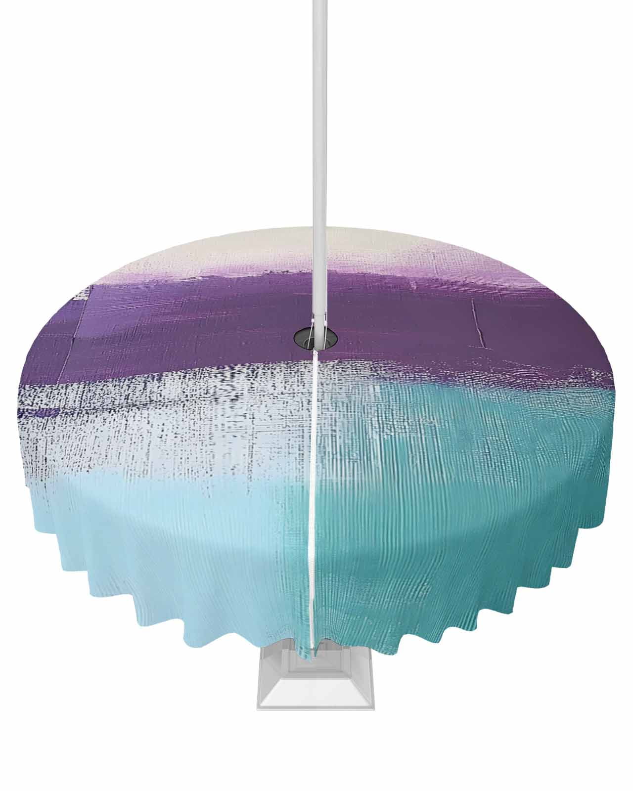 Fsddascl Purple Turquoise Outdoor Tablecloth - 54 Inch Round Dining ...