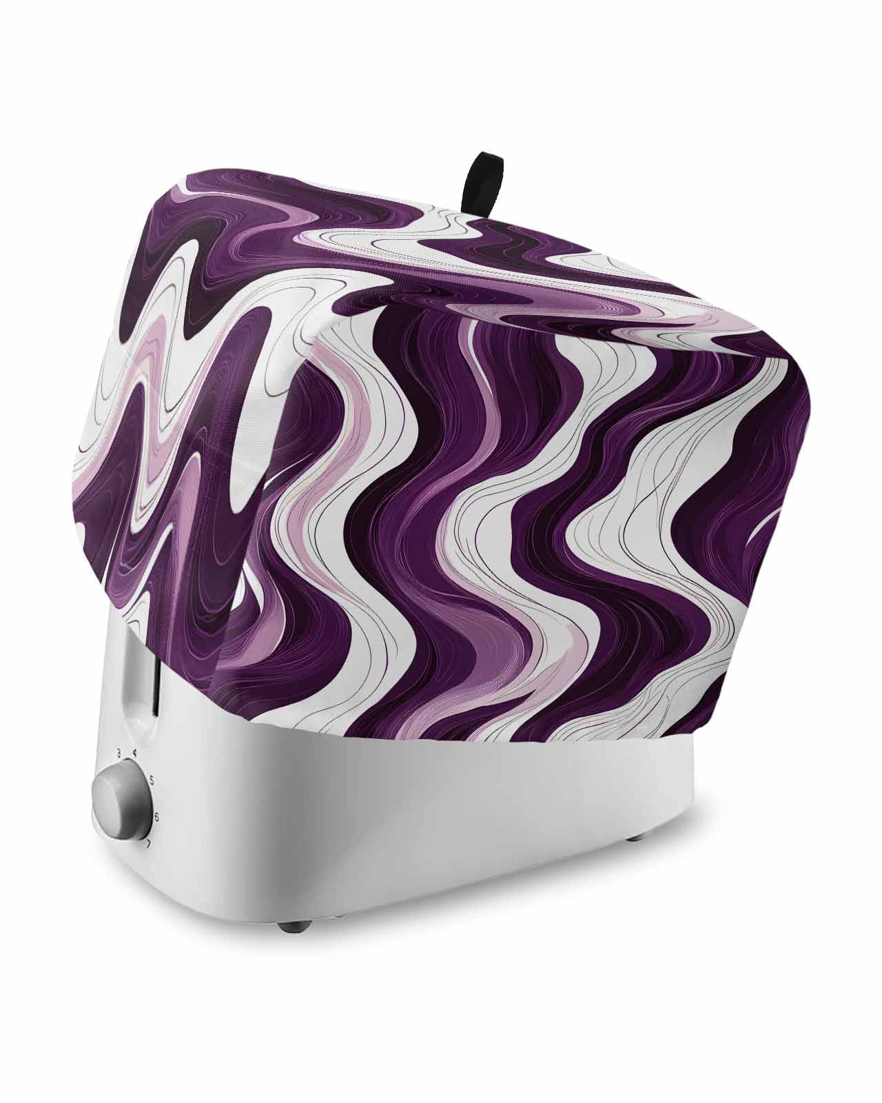 Fsddascl Purple White Stripes Small Toaster Cover 2 Slice, Kitchen ...