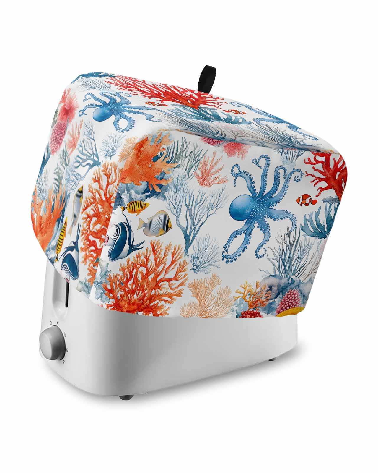 Fsddascl Red Blue Coastal Toaster Cover 4 Slice, Large Kitchen ...