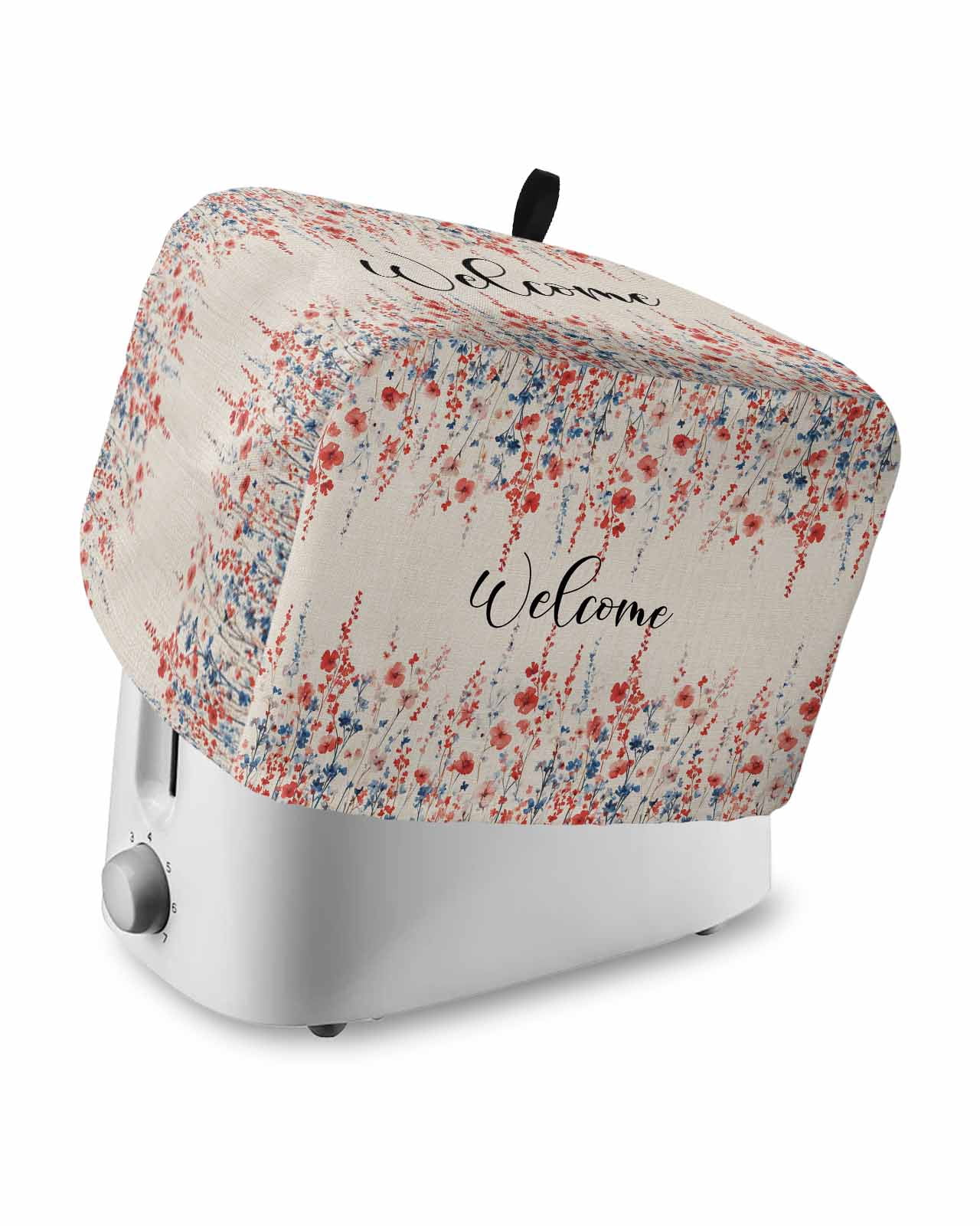 Fsddascl Red Blue Spring Floral Small Toaster Cover 2 Slice, Kitchen ...