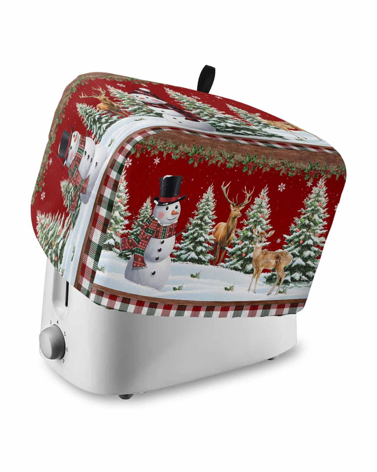 Fsddascl Red Christmas Toaster Cover 4 Slice, Large Kitchen Appliance ...