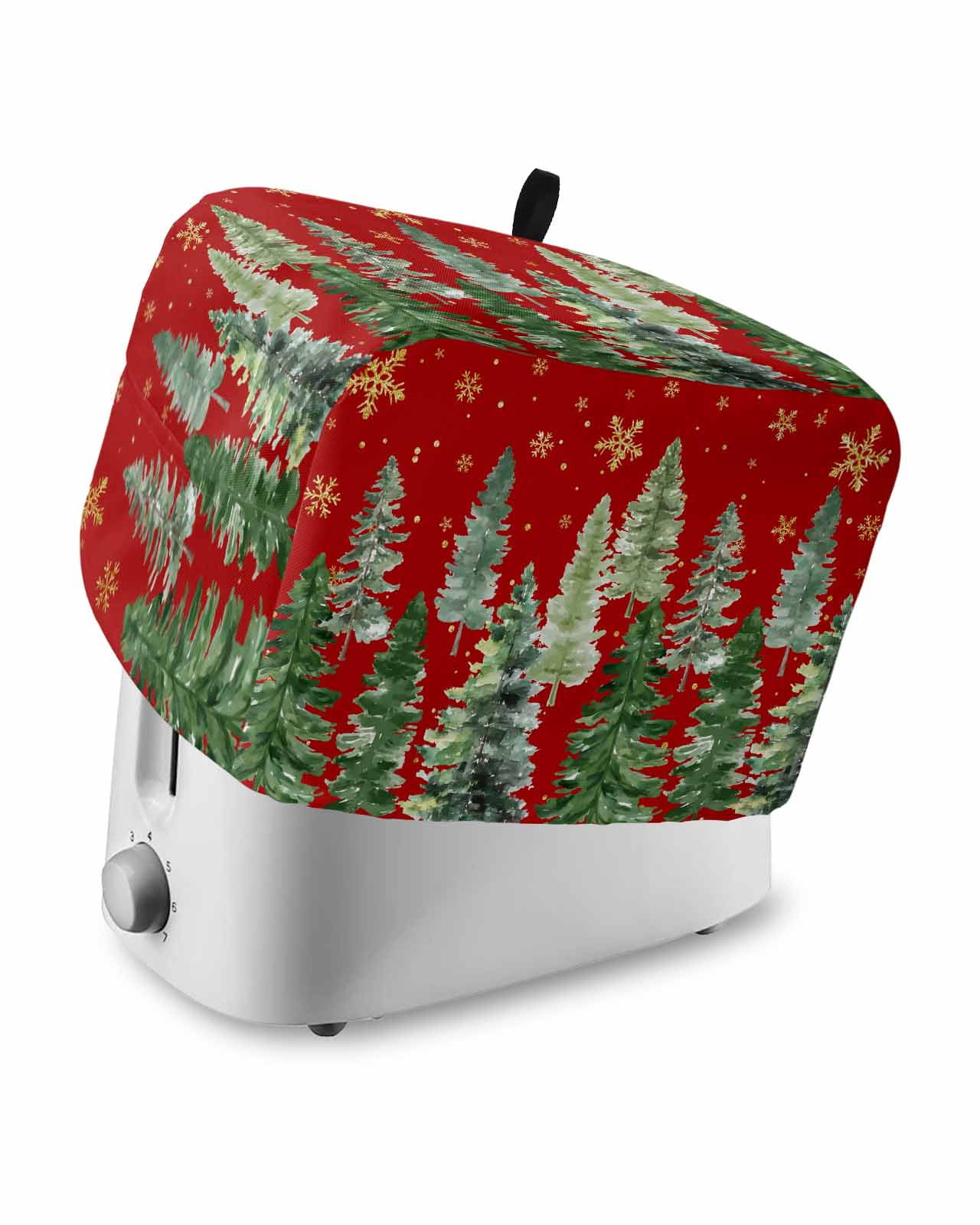 Fsddascl Red Christmas Tree Toaster Cover 4 Slice, Large Kitchen Appliance Covers, Winter ...