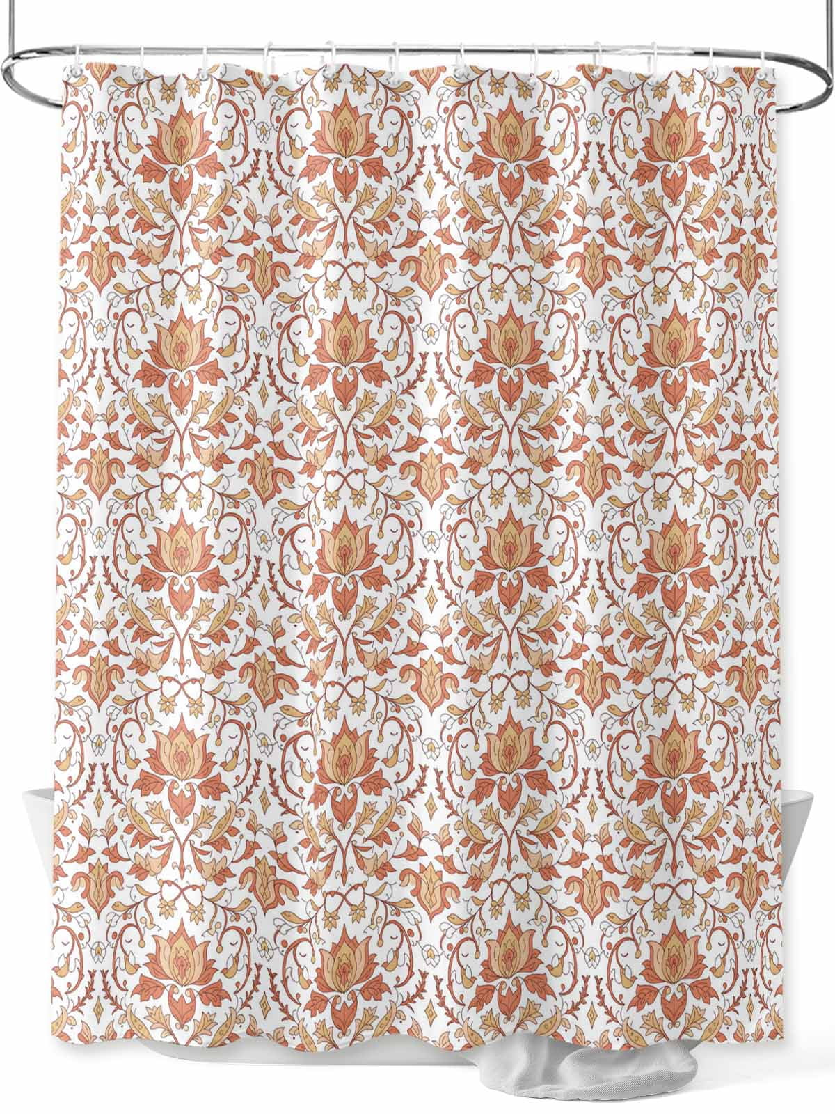 Fsddascl Red Flowers Shower Curtain Set - Small 36" x 72" Washable ...