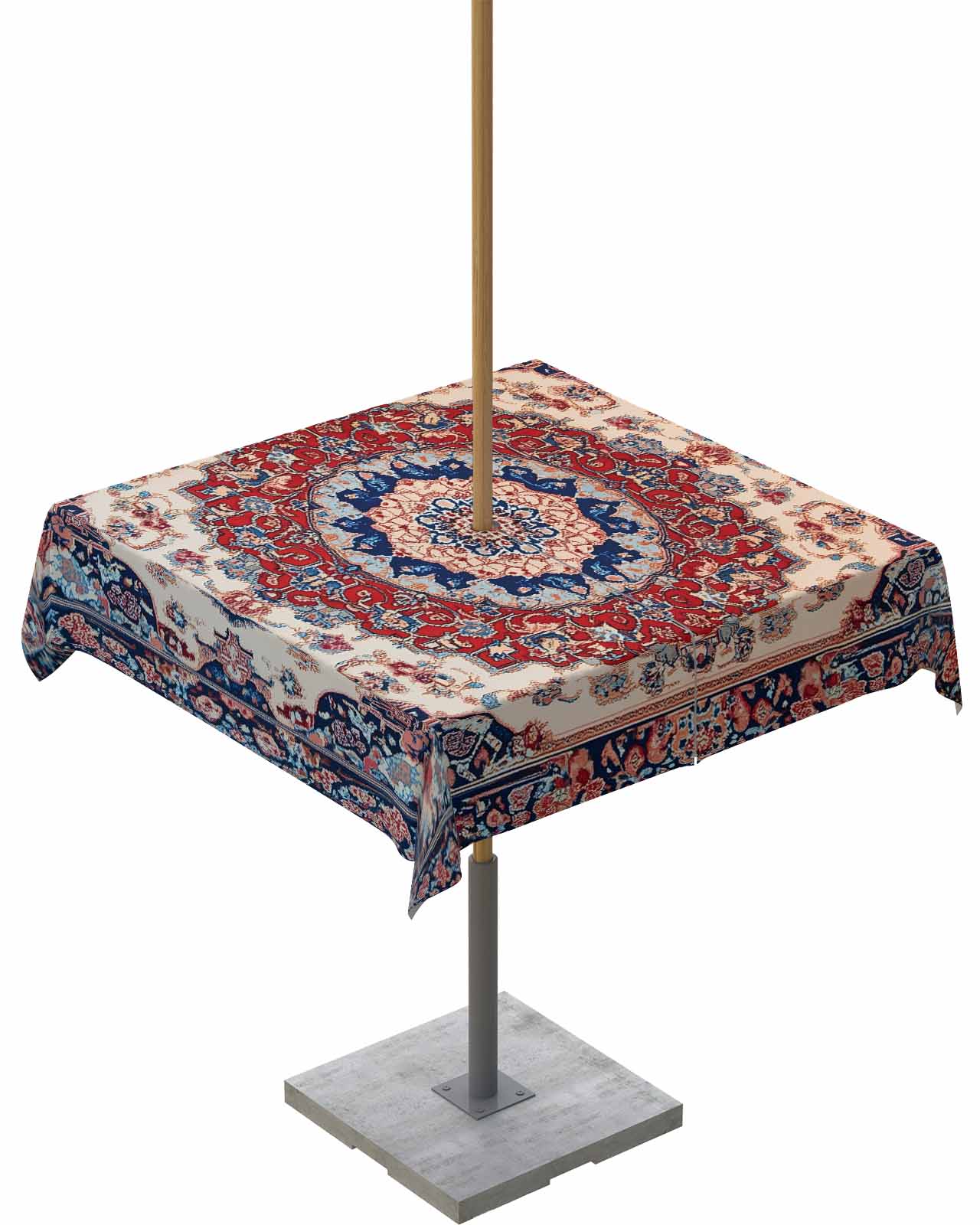 Fsddascl Red Navy Blue Boho Outdoor Tablecloth - 60x60 Inch Square ...