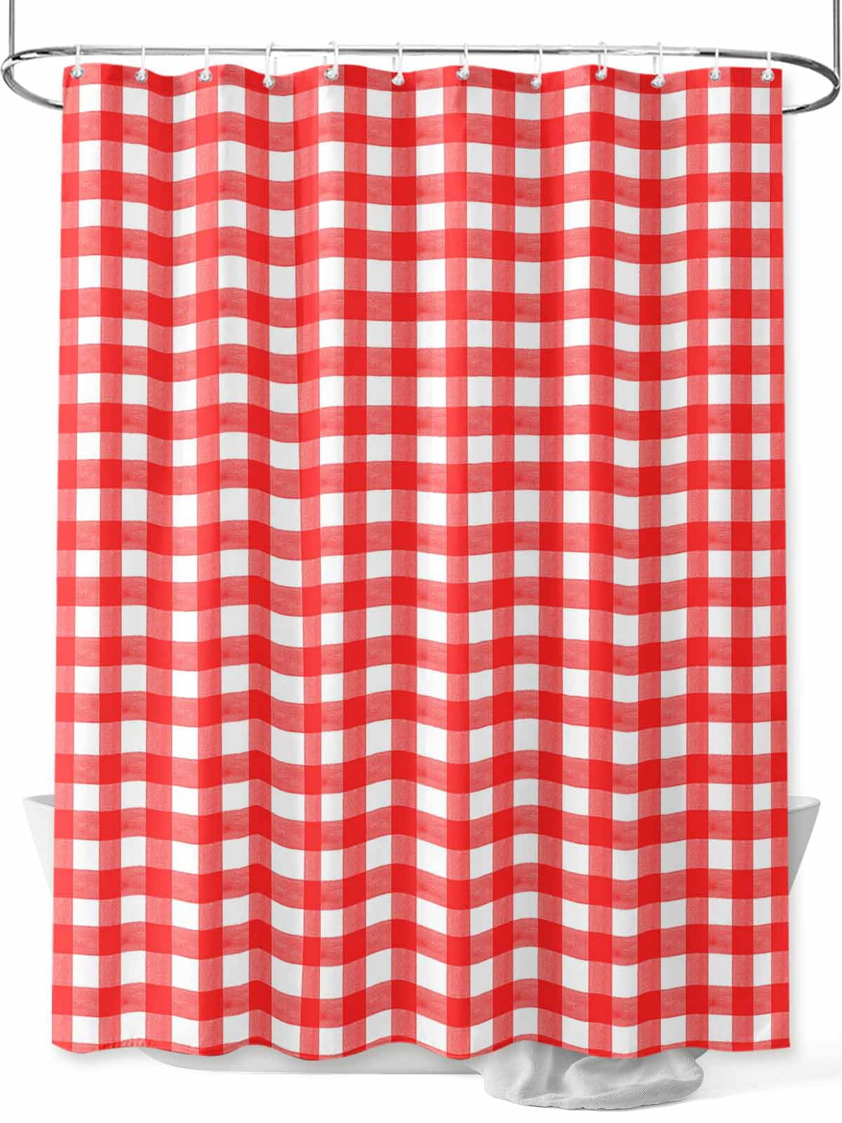 Fsddascl Red Shower Curtain Set - 48" x 72" Washable Bathtub Curtain ...