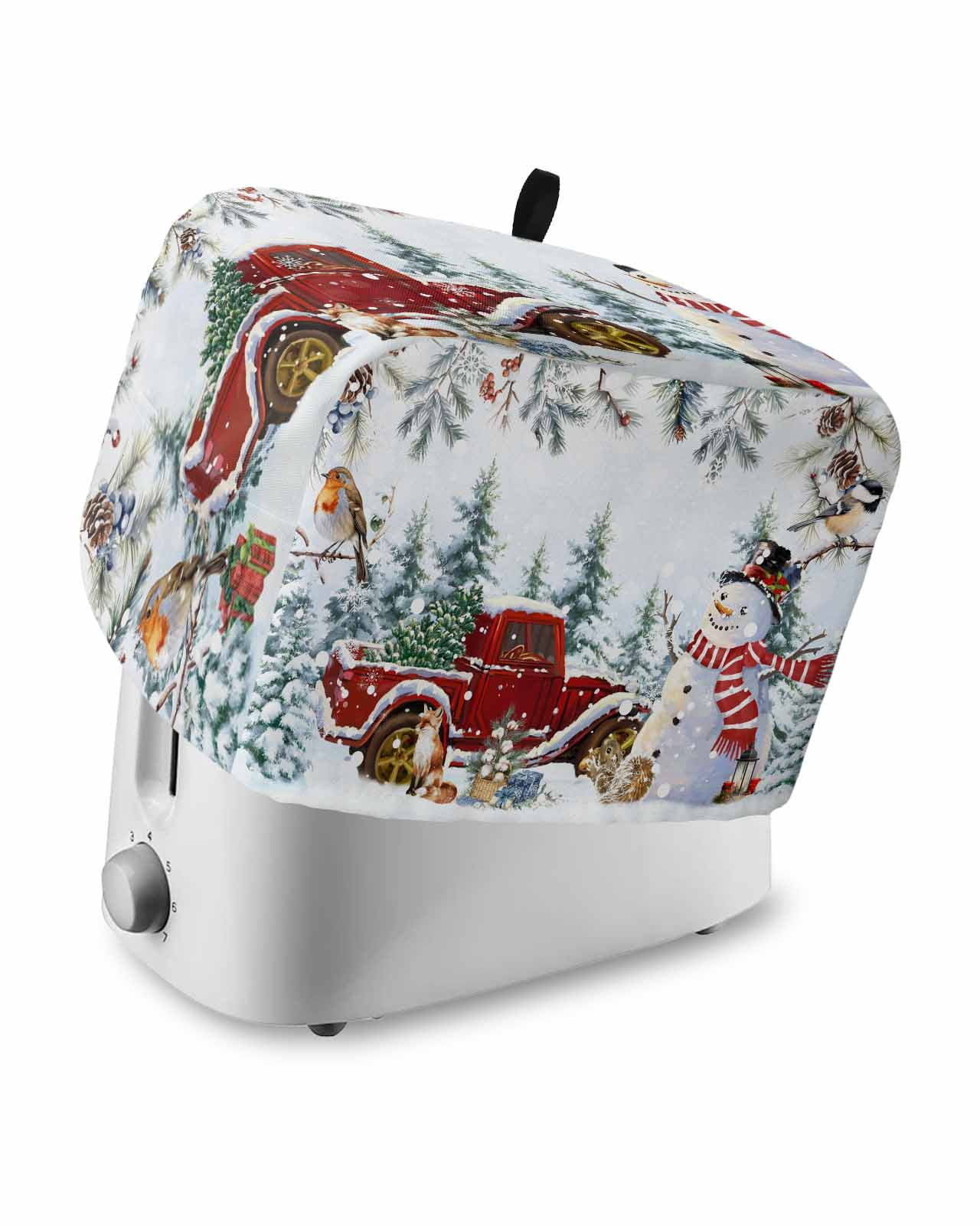 Fsddascl Red Snowman Christmas Toaster Cover 4 Slice, Large Kitchen ...