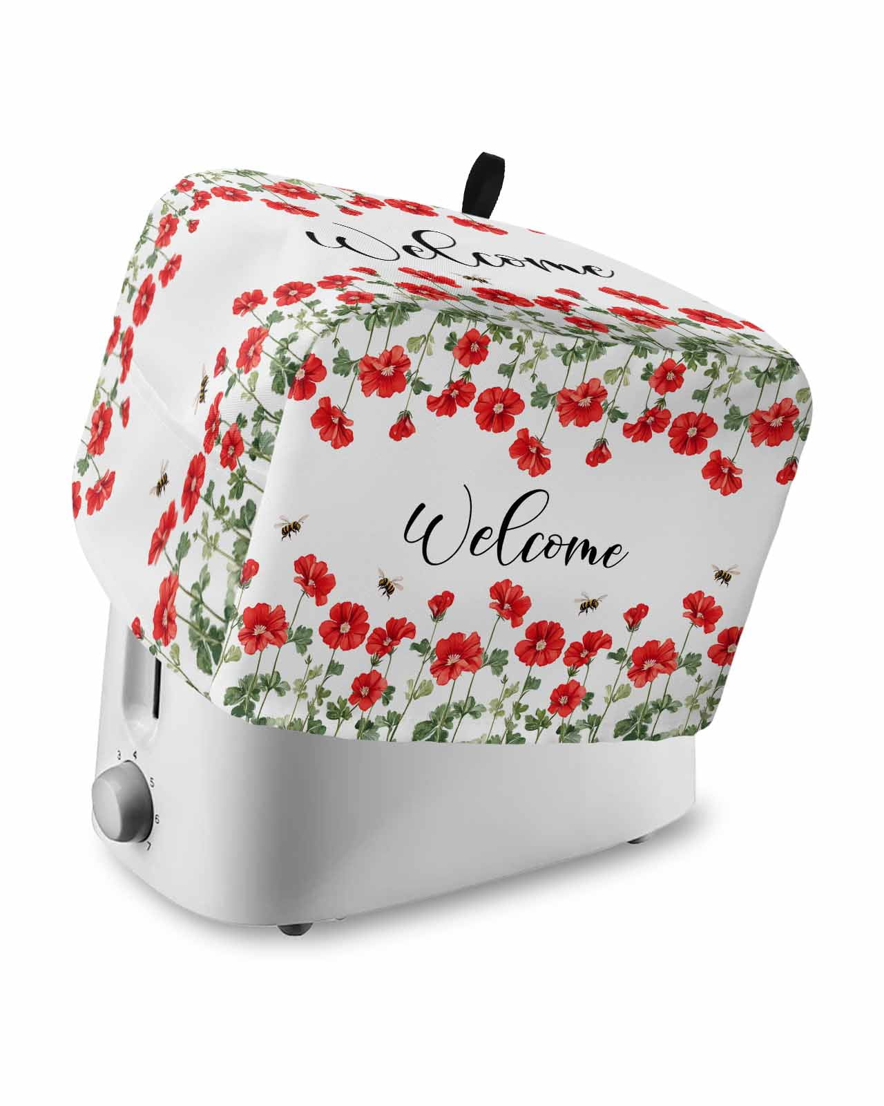 Fsddascl Red Spring Floral Small Toaster Cover 2 Slice, Kitchen ...