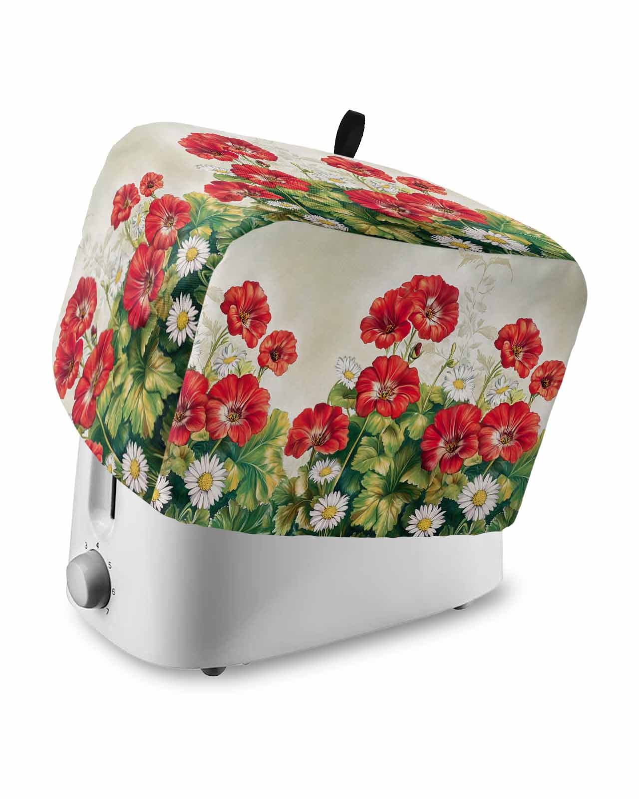 Fsddascl Red White Floral Small Toaster Cover 2 Slice, Kitchen ...
