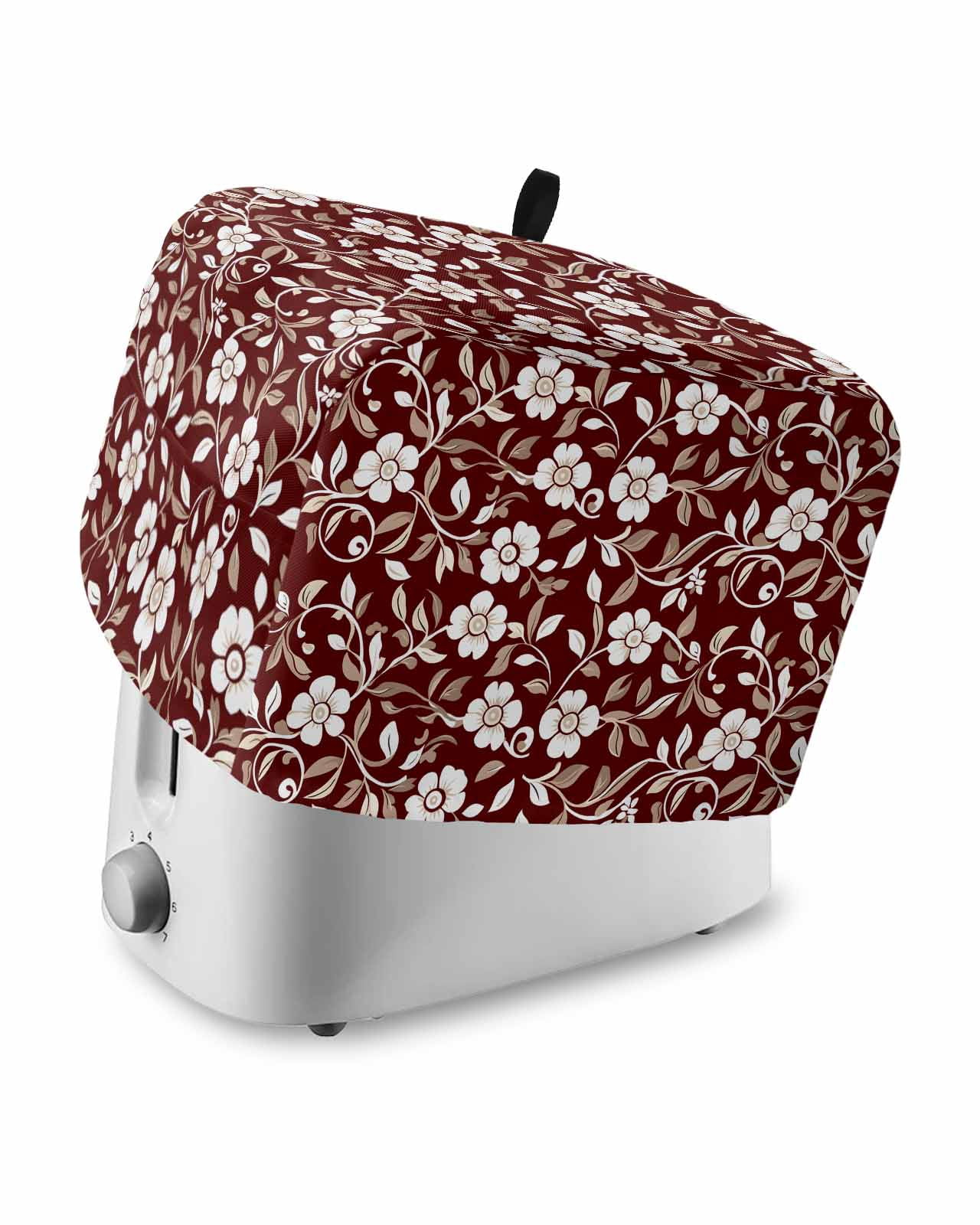 Fsddascl Red White Floral Toaster Cover 4 Slice, Large Kitchen ...