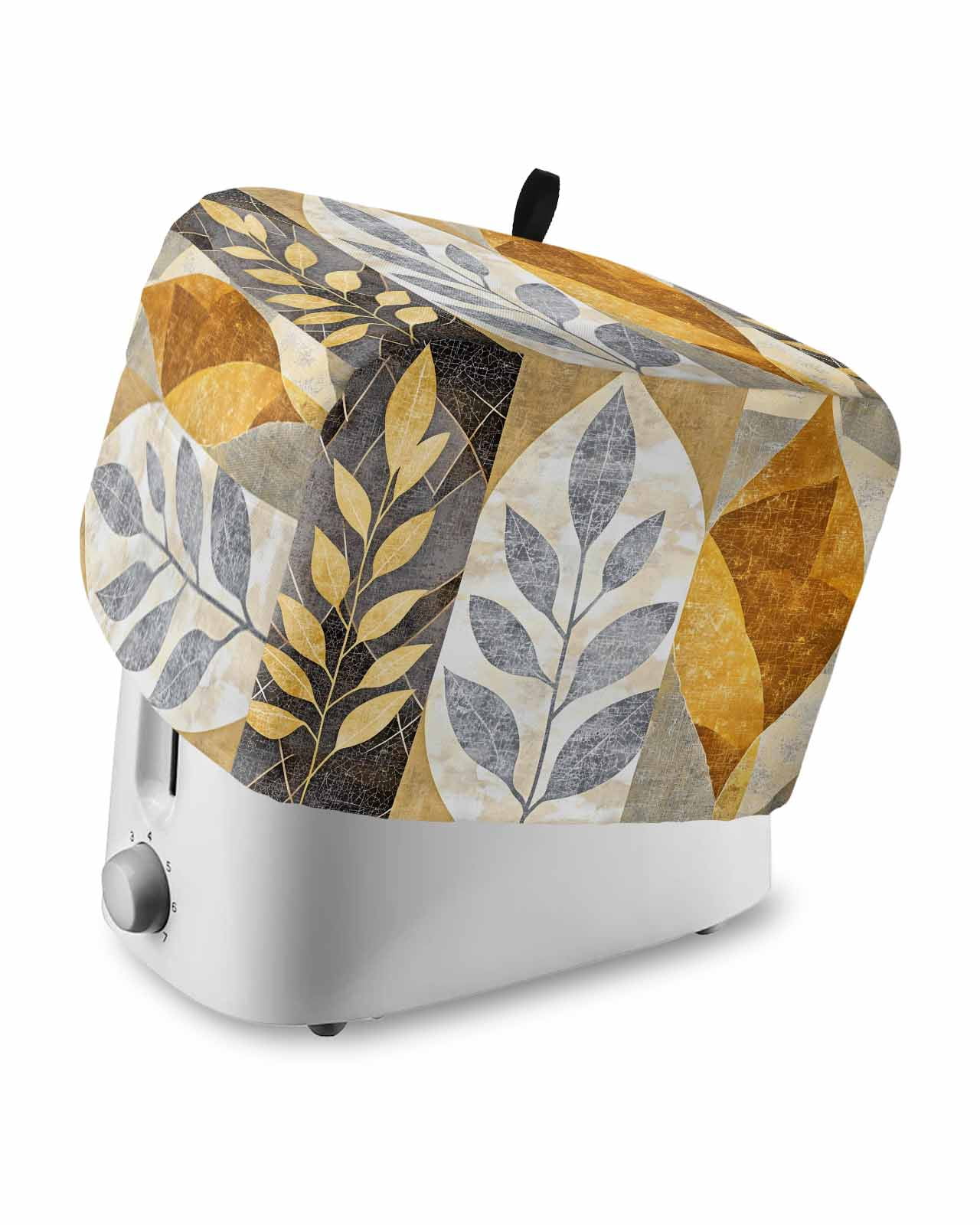 Fsddascl Retro Abstract Leaves Toaster Cover 2 Slice, Small Kitchen ...