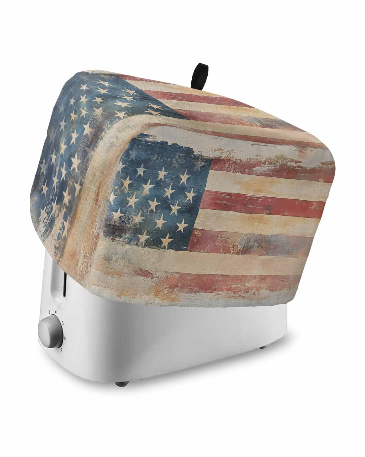 Fsddascl Retro American Flag Toaster Cover 4 Slice, Large Kitchen ...