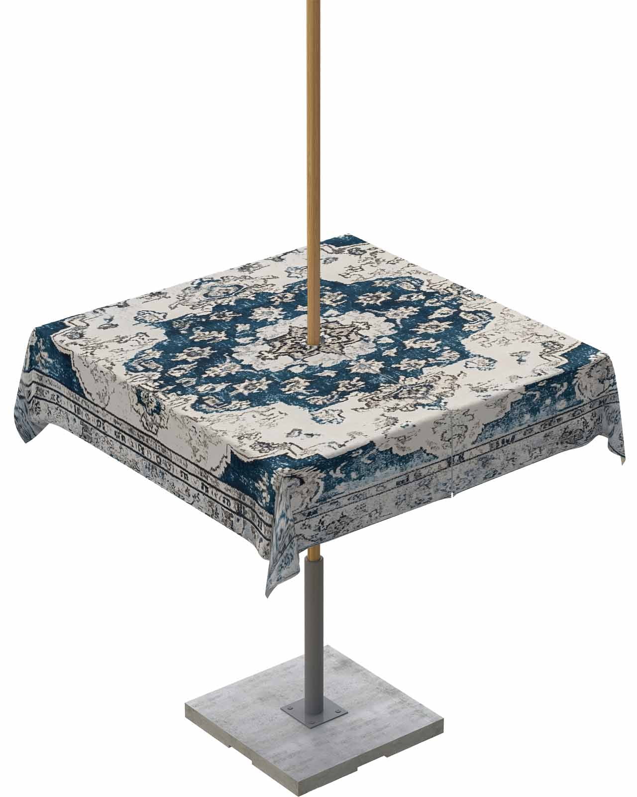 Fsddascl Retro Boho Floral Outdoor Tablecloth - 60x60 Inch Square ...