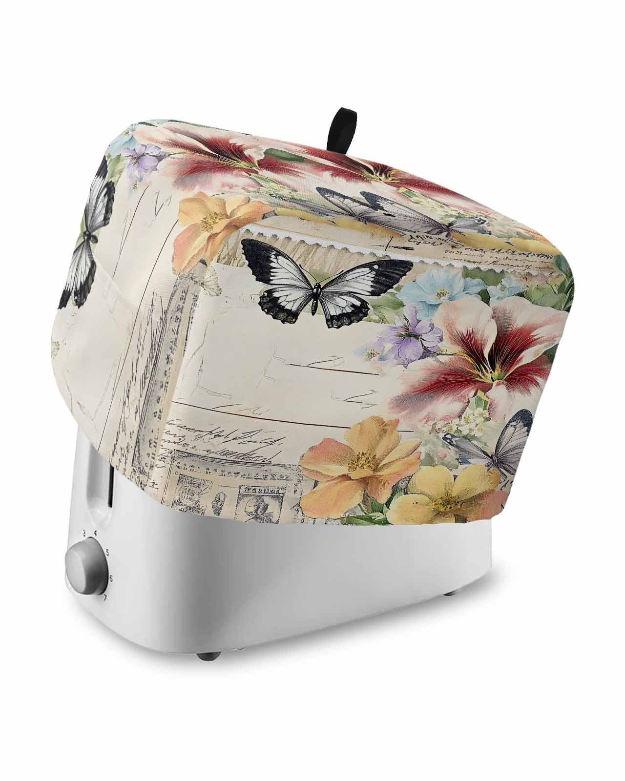 Fsddascl Retro Flowers Blossom Toaster Cover 4 Slice, Large Kitchen ...