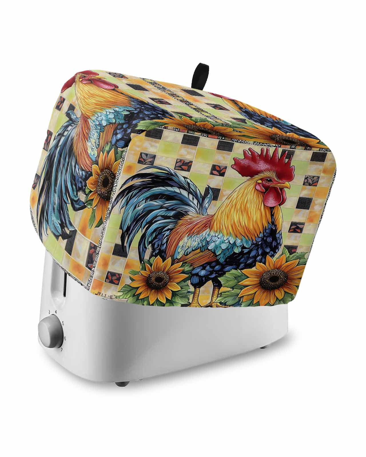 Fsddascl Retro Rooster Small Toaster Cover 2 Slice, Kitchen Appliance ...
