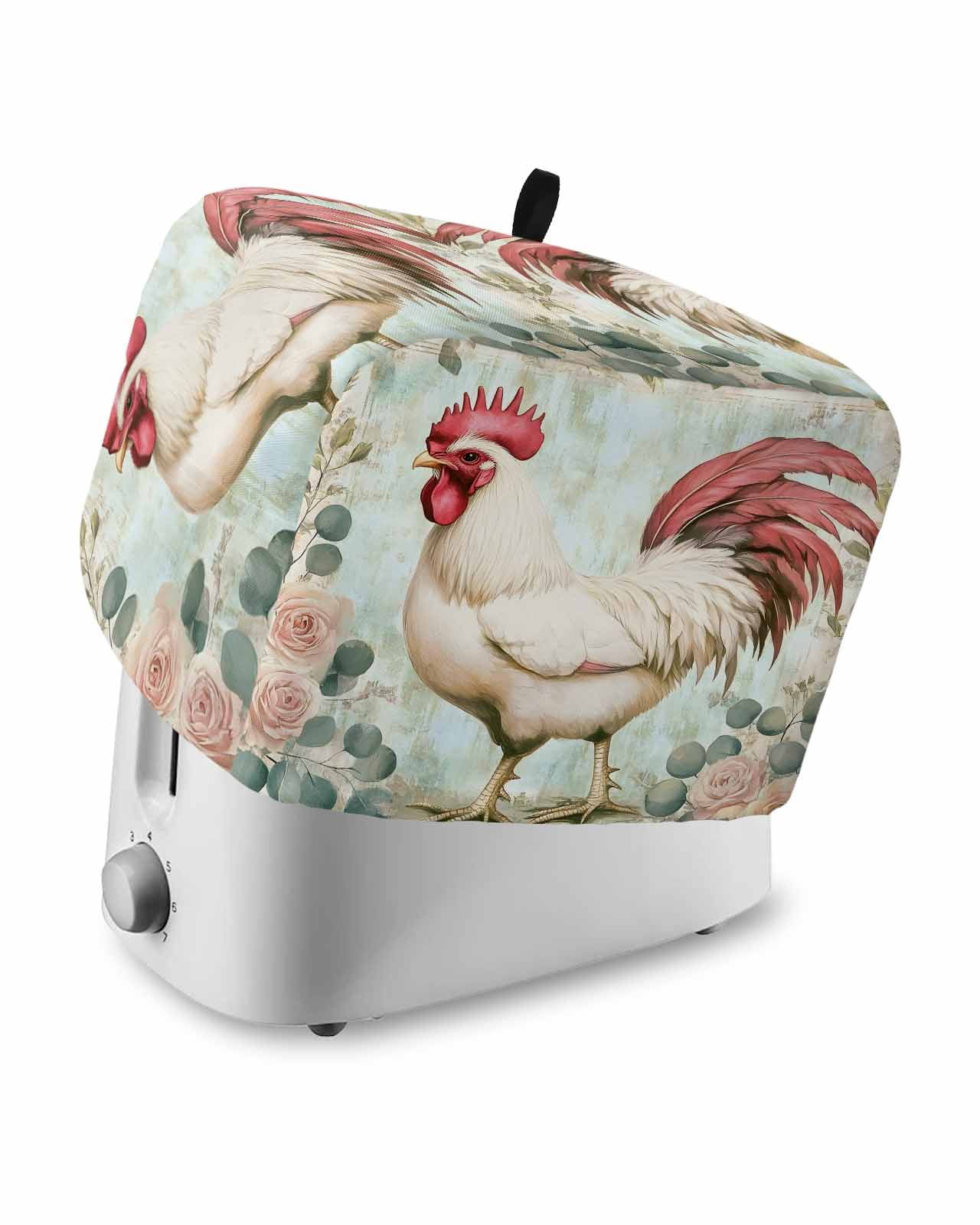 Fsddascl Retro Rooster Toaster Cover 2 Slice, Small Kitchen Appliance ...