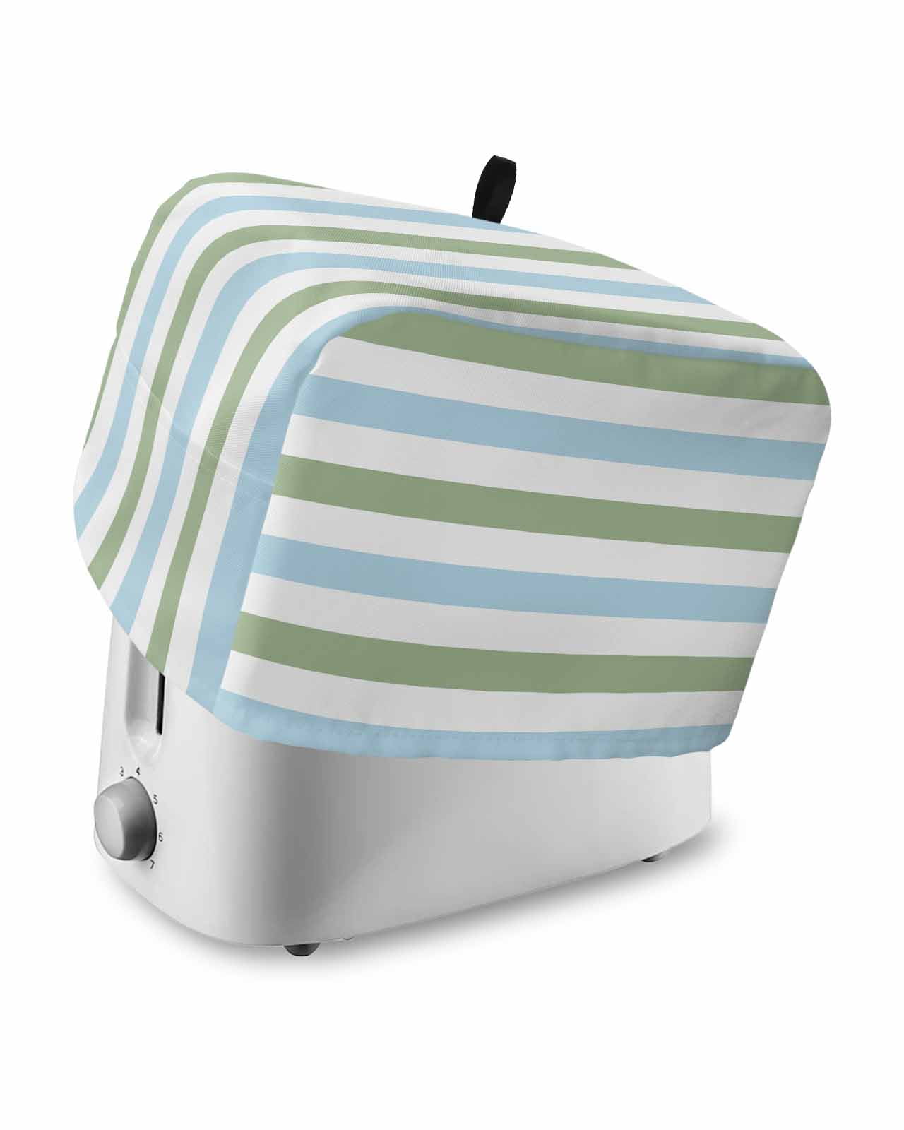 Fsddascl Sage Green Blue Striped Small Toaster Cover 2 Slice, Kitchen ...