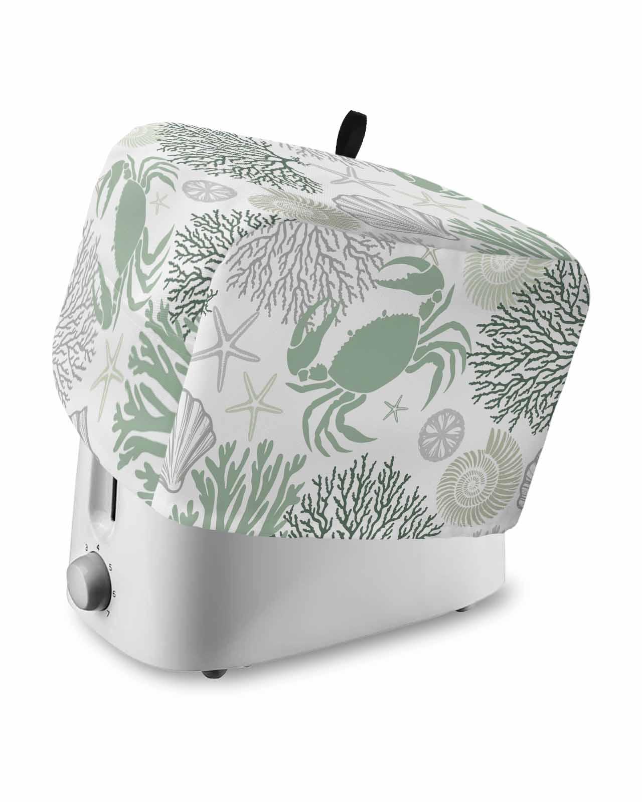 Fsddascl Sage Green Crab Coastal Toaster Cover 4 Slice, Large Kitchen ...