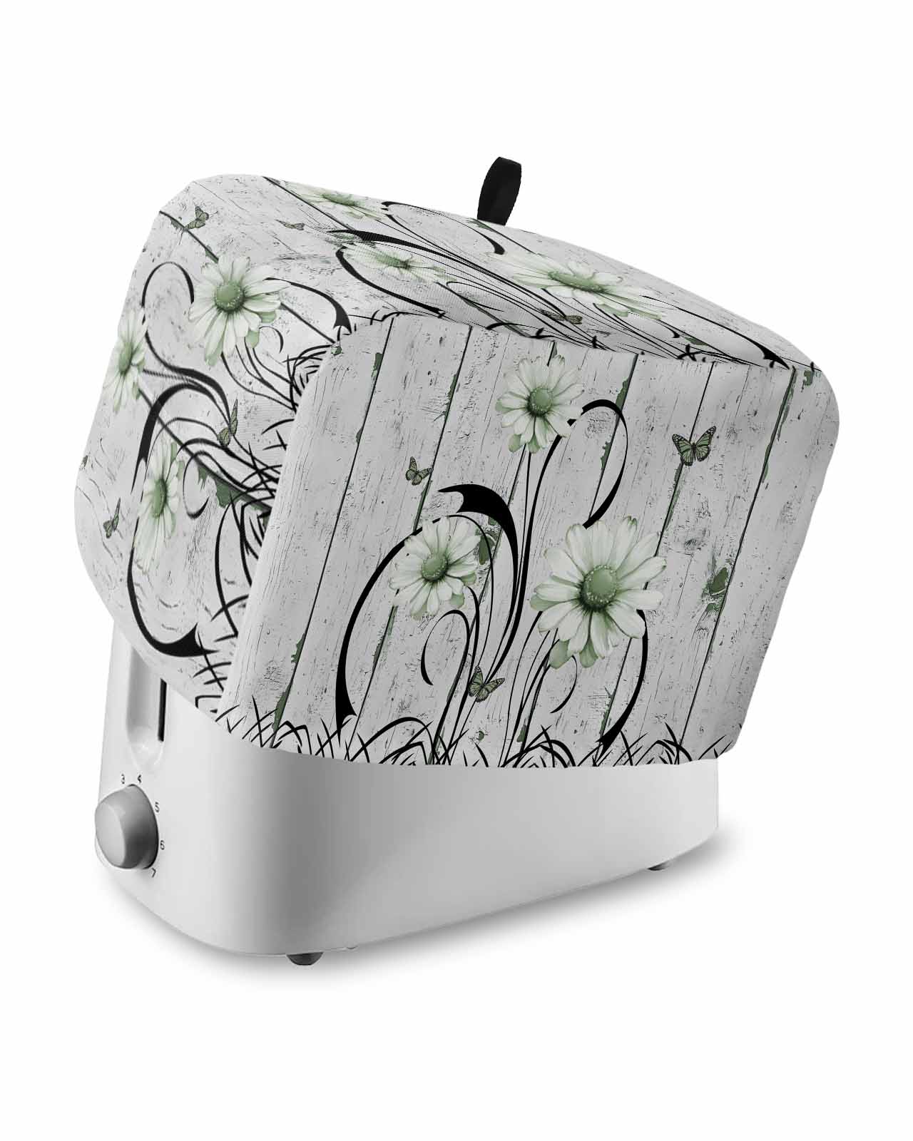 Fsddascl Sage Green Daisy Toaster Cover 2 Slice, Small Kitchen ...