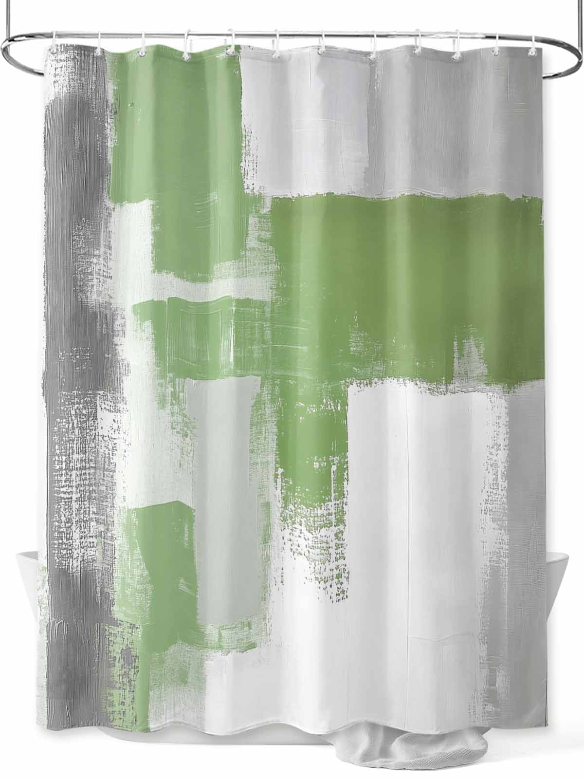 Fsddascl Sage Green Gray Shower Curtain Set - Extra Long 72" x 96 ...