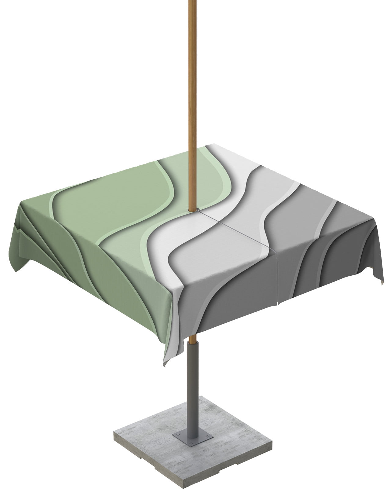 Fsddascl Sage Green Grey Ombre Outdoor Tablecloth - 60x60 Inch Square ...