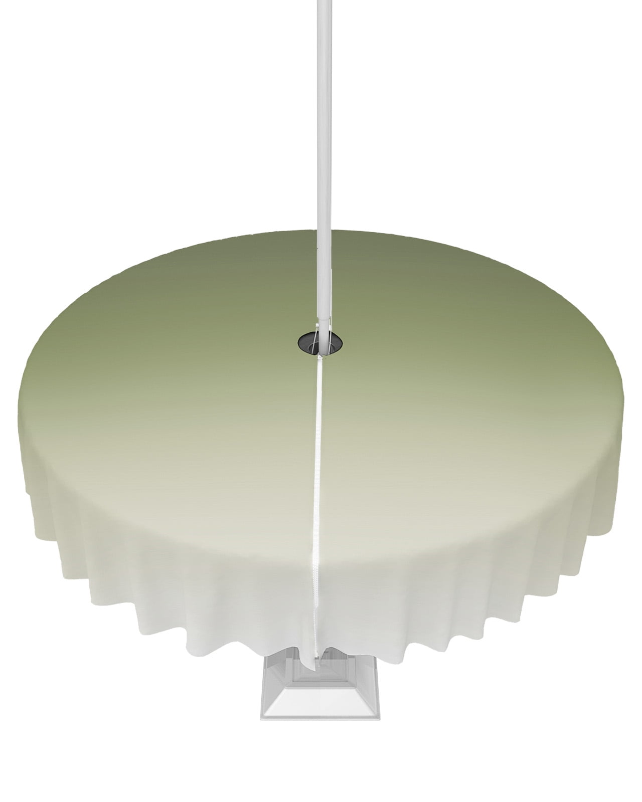 Fsddascl Sage Green Ombre Outdoor Tablecloth - 54 Inch Round Dining ...