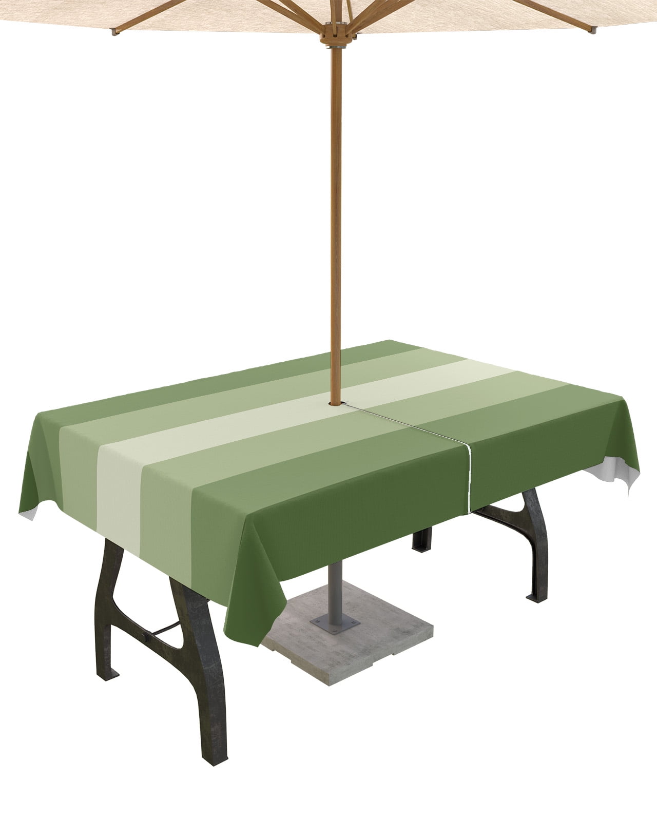 Fsddascl Sage Green Ombre Outdoor Tablecloth - 54x80 Inch Rectangle ...
