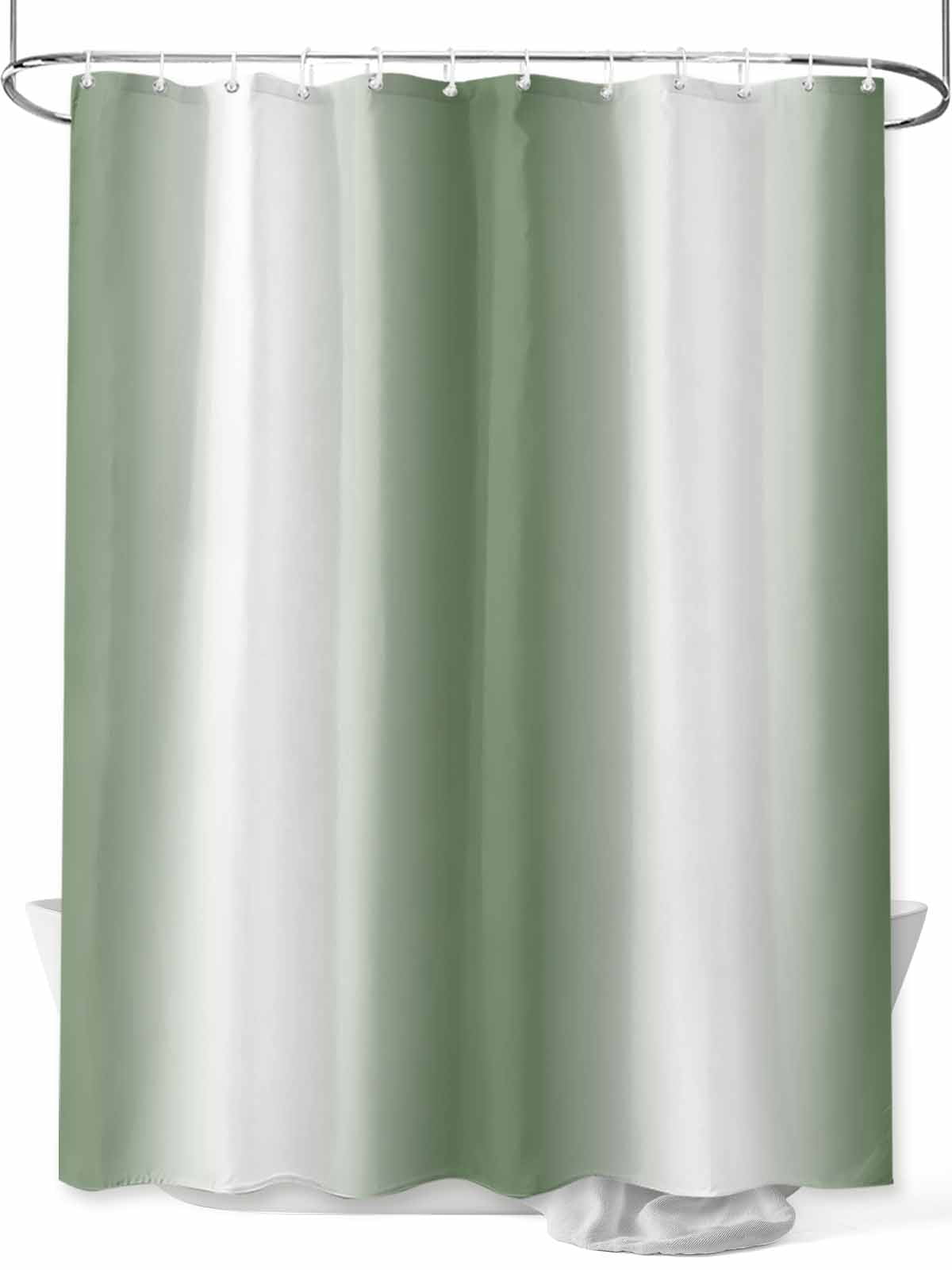 Fsddascl Sage Green White Ombre Shower Curtain Set - 72" x 78" Washable ...