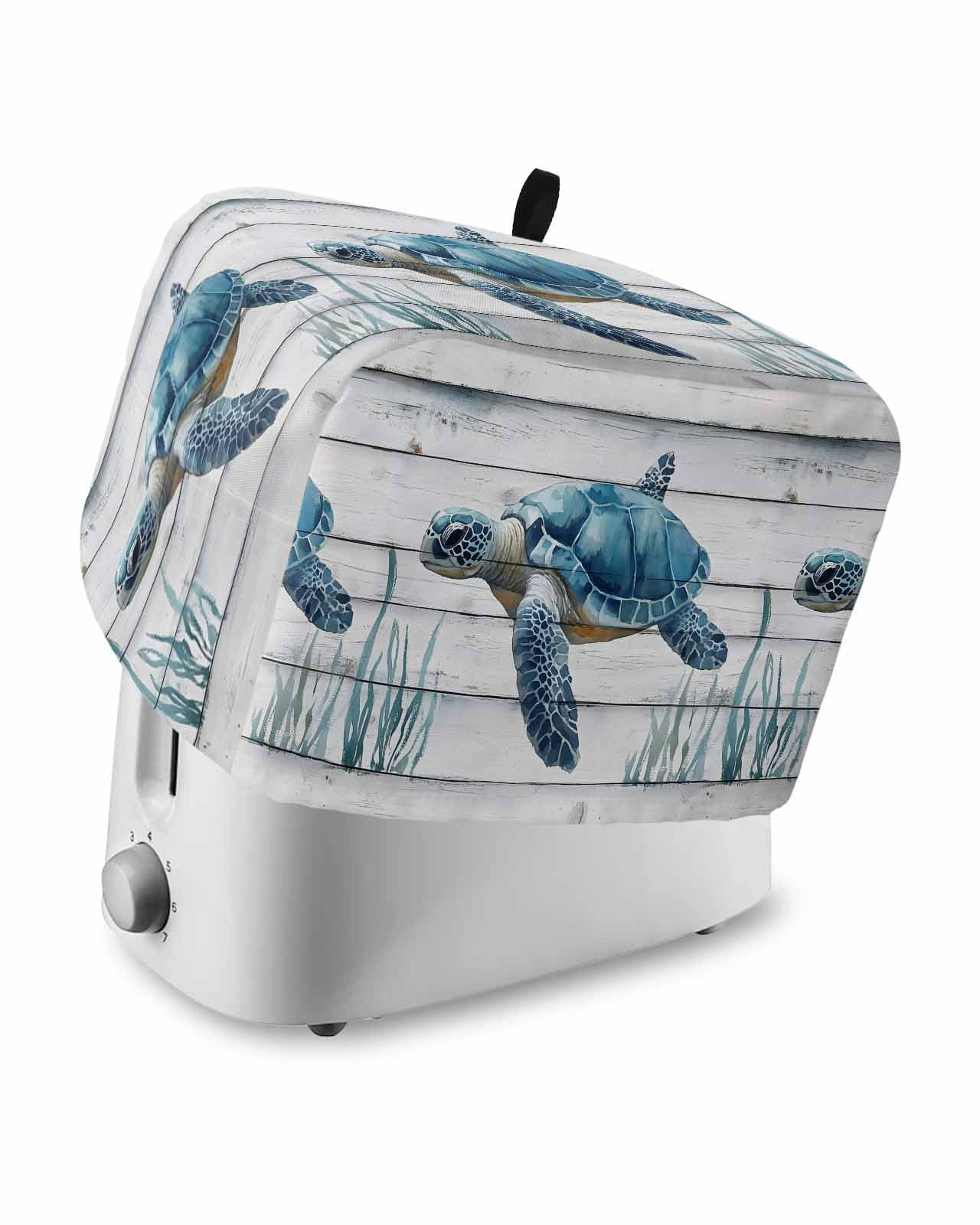 Fsddascl Sea Turtle Blue Toaster Cover 4 Slice, Large Kitchen Appliance ...
