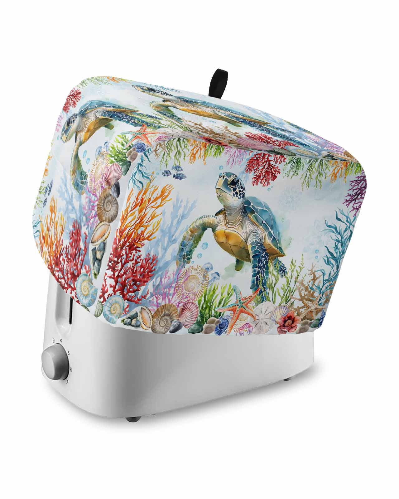 Fsddascl Sea Turtle Coastal Toaster Cover 2 Slice, Small Kitchen ...