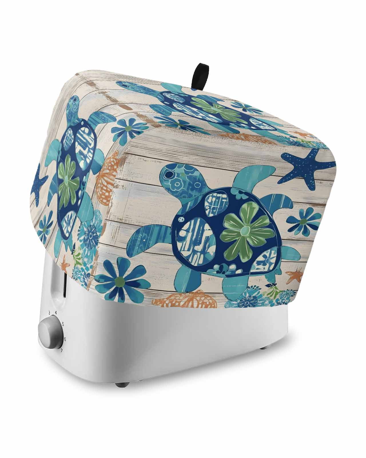 Fsddascl Sea Turtle Coastal Toaster Cover 4 Slice, Large Kitchen ...