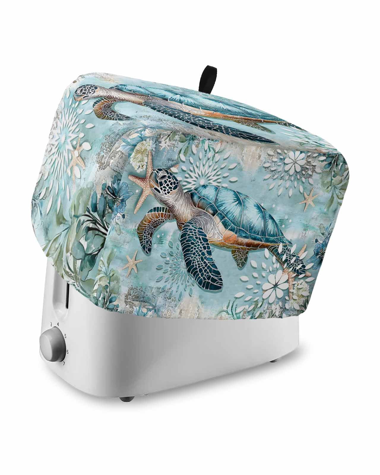 Fsddascl Sea Turtle Coastal Toaster Cover 4 Slice, Large Kitchen ...