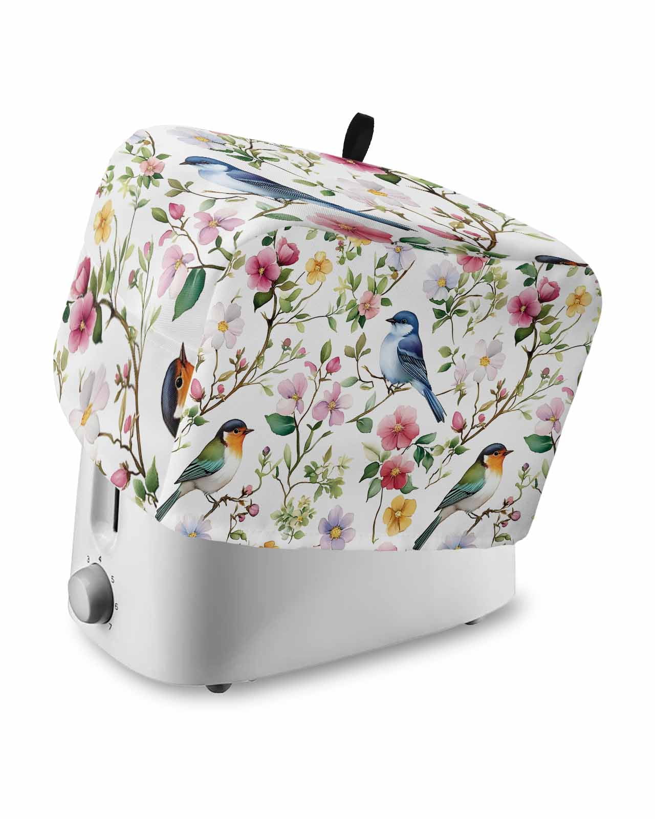 Fsddascl Spring Bird Floral Toaster Cover 4 Slice, Large Kitchen ...