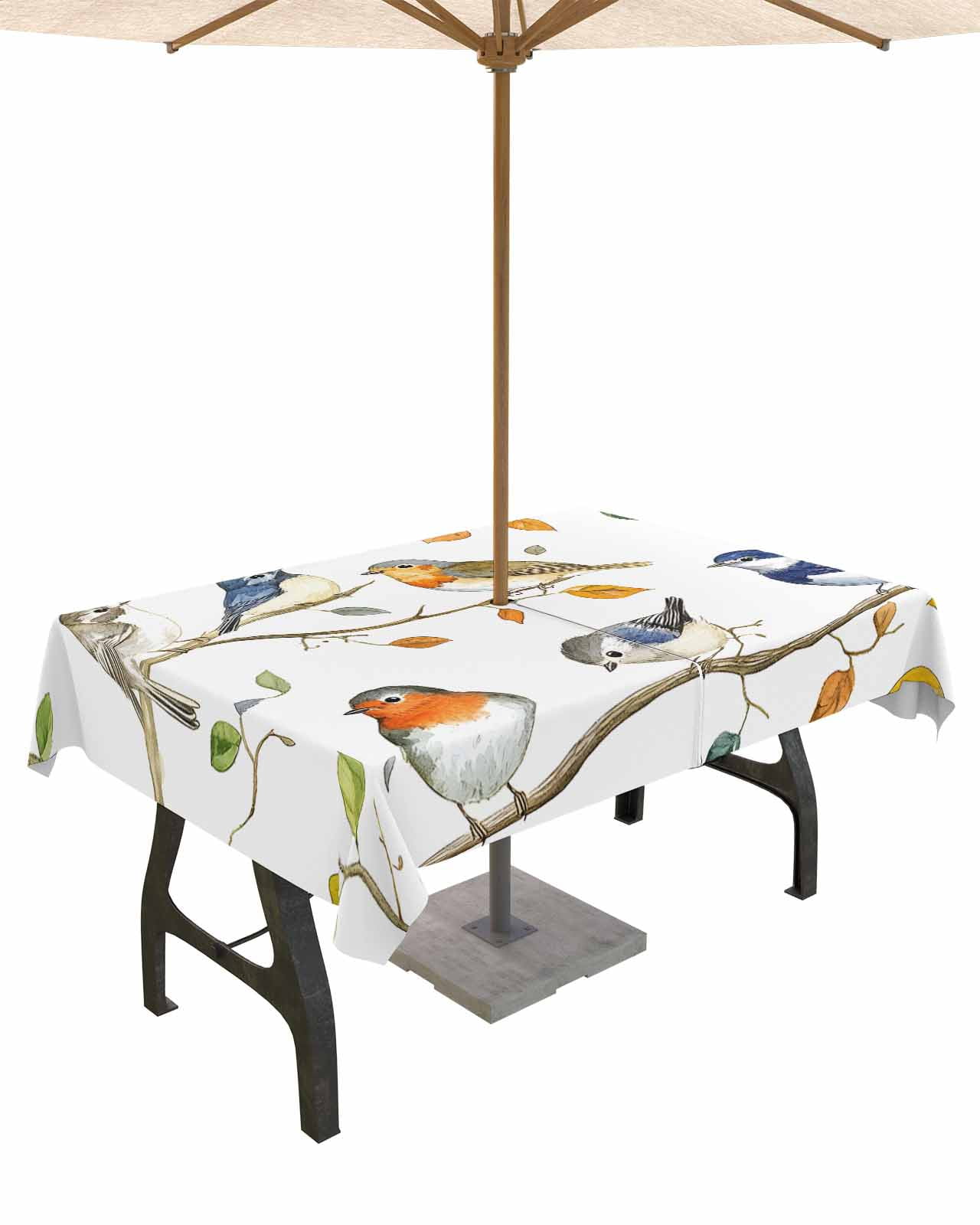 Fsddascl Spring Bird Outdoor Tablecloth - 60x120 Inch Rectangle Dining ...
