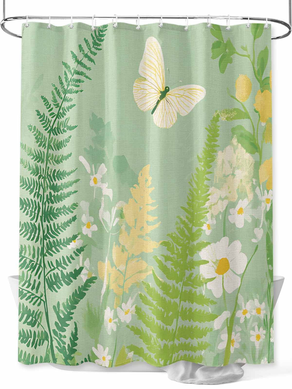 Fsddascl Spring Daisy Flowers Shower Curtain Set - 66" x 72" Washable ...