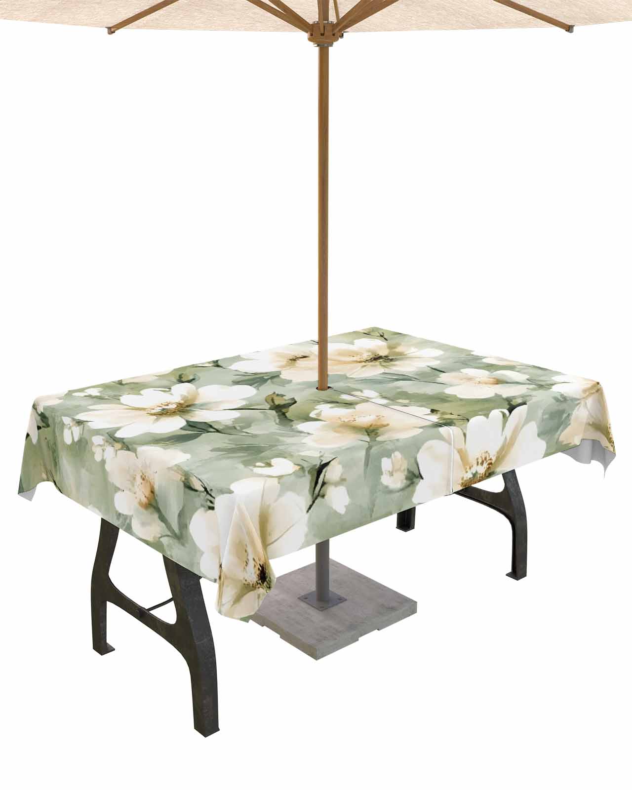 Fsddascl Spring Floral Outdoor Tablecloth - 60x120 Inch Rectangle ...